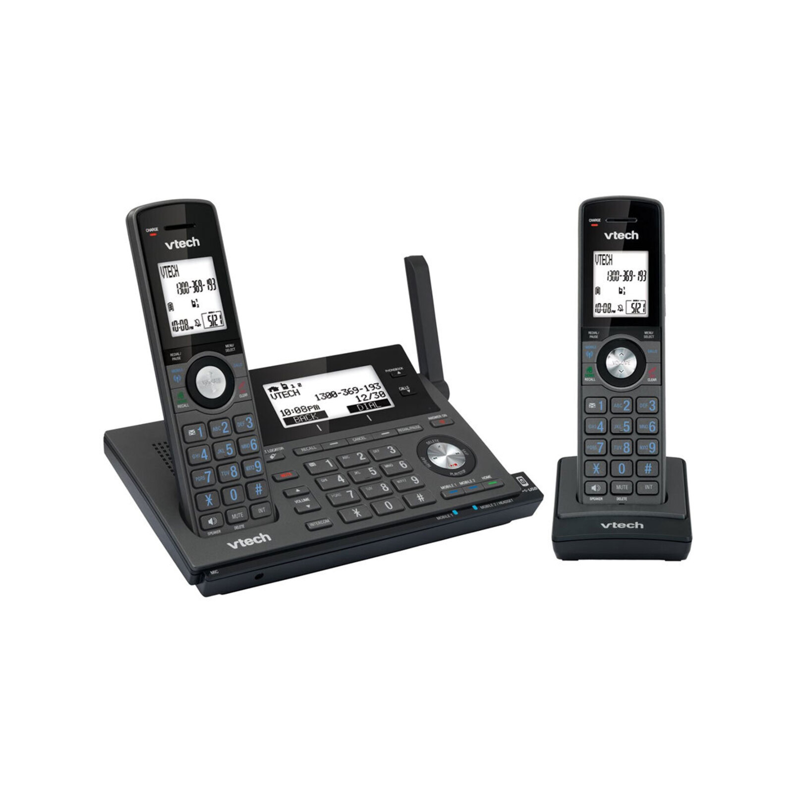 Vtech 2 Handset Long Range Dect360 Cordless/Wireless Phone w ...