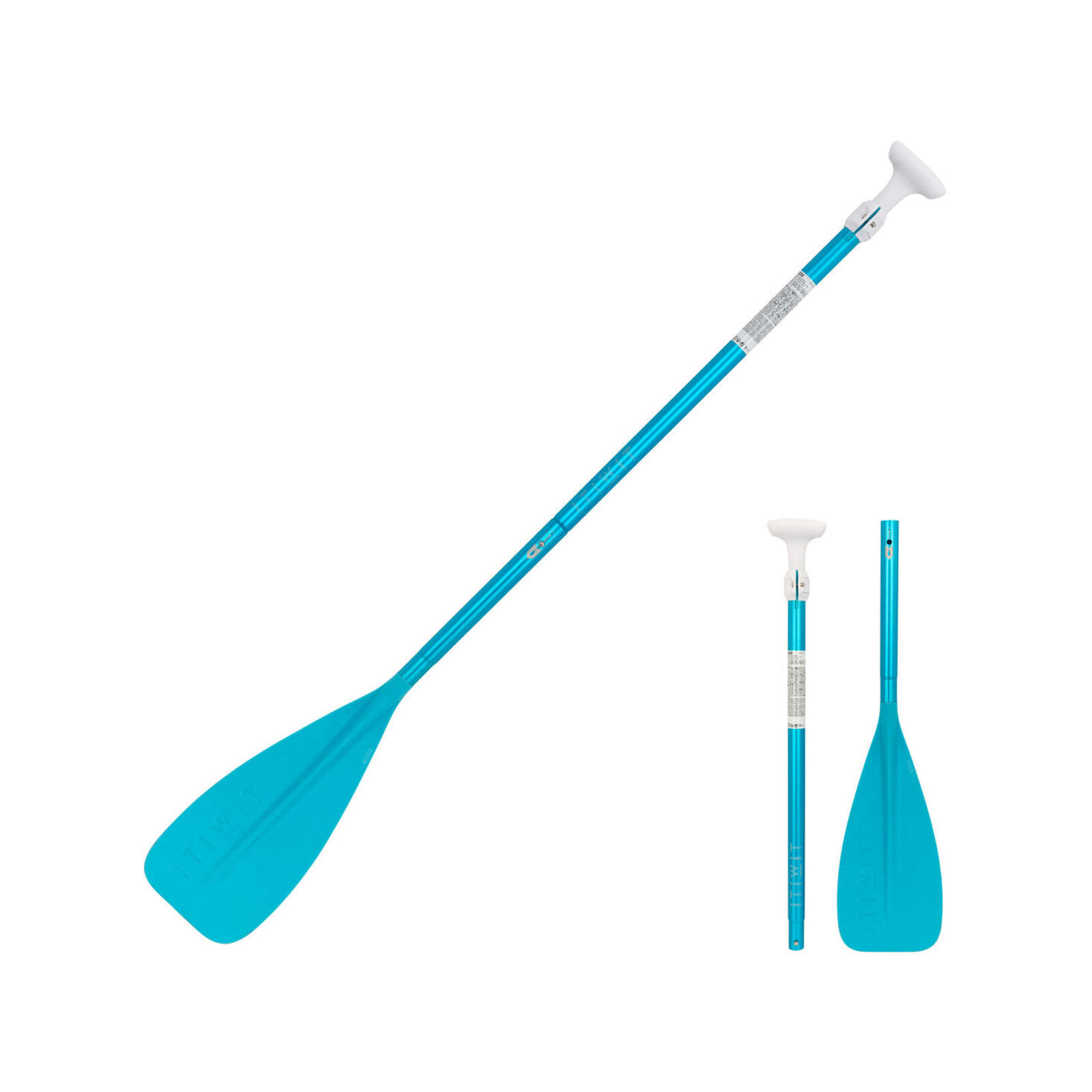 3-Part Adjustable Split Sup Paddle 100 Size Small 140-180 Cm - Blue ...