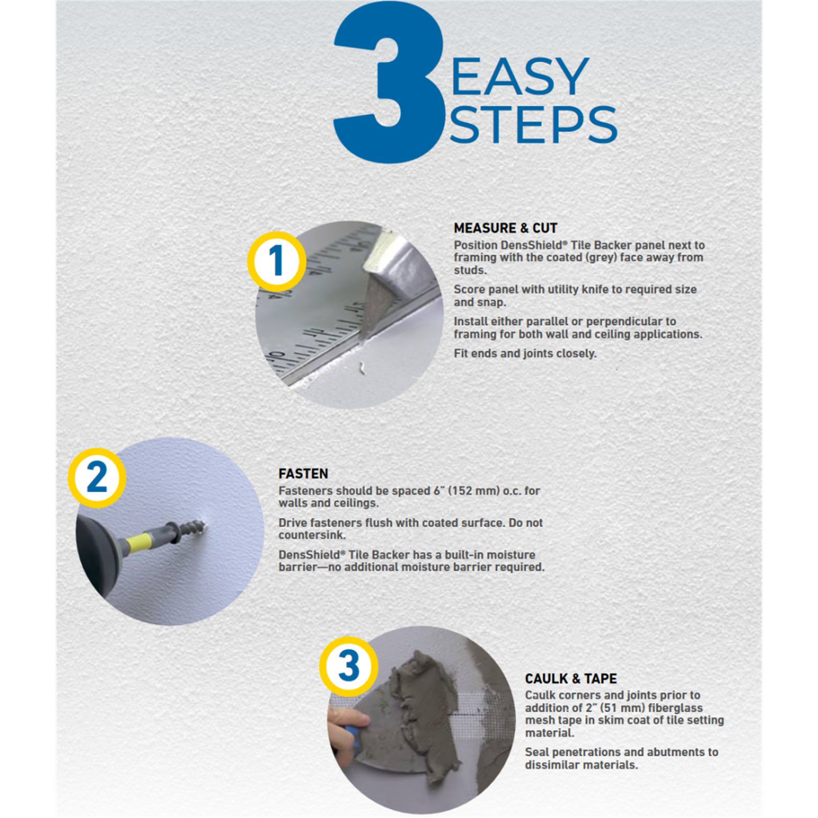 Wet Area Solutions 2438 x 1220 x 10mm 5.95m² DensShield - 2 Sheets ...