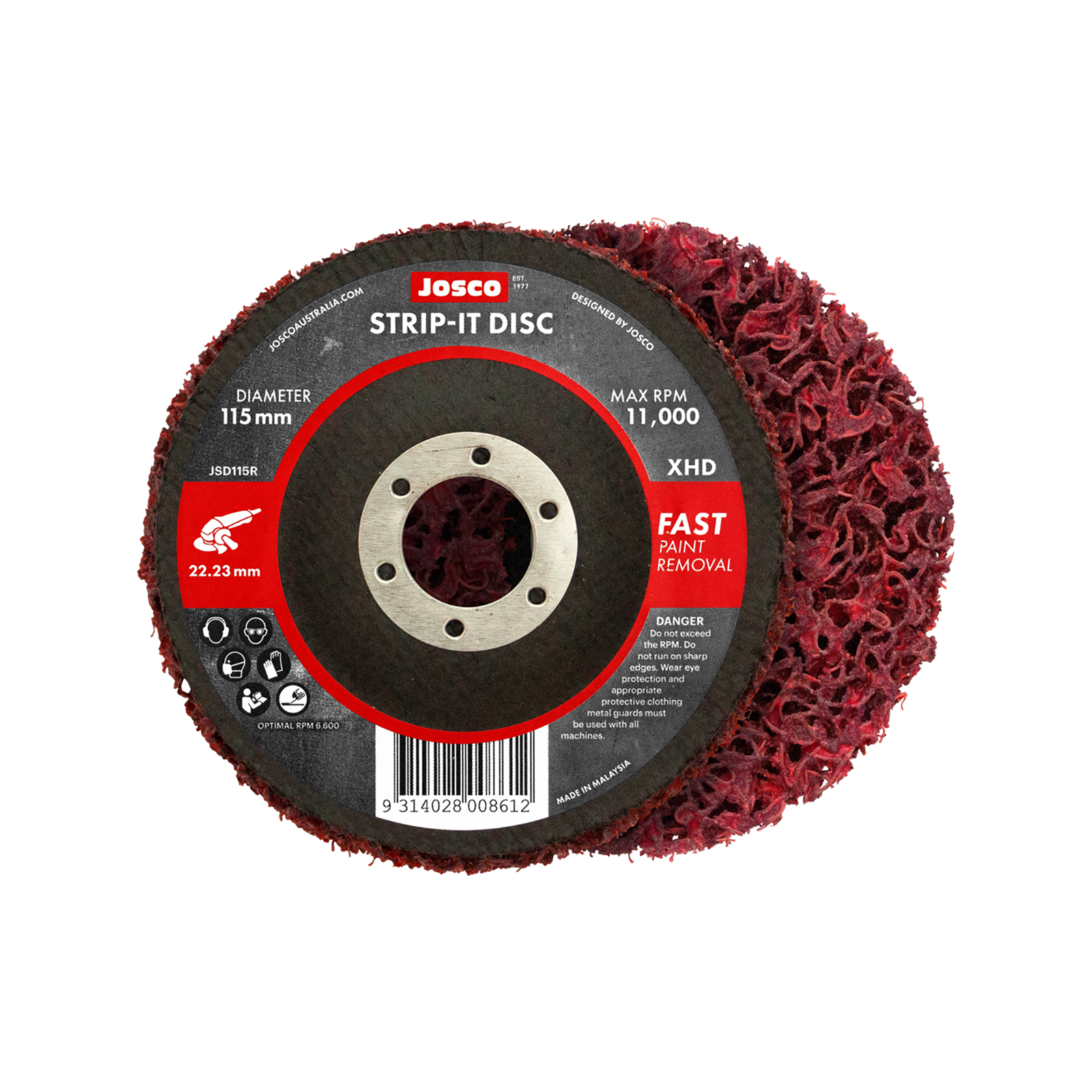 Josco 115mm Grinder Multi Strip Discs - Bunnings Australia