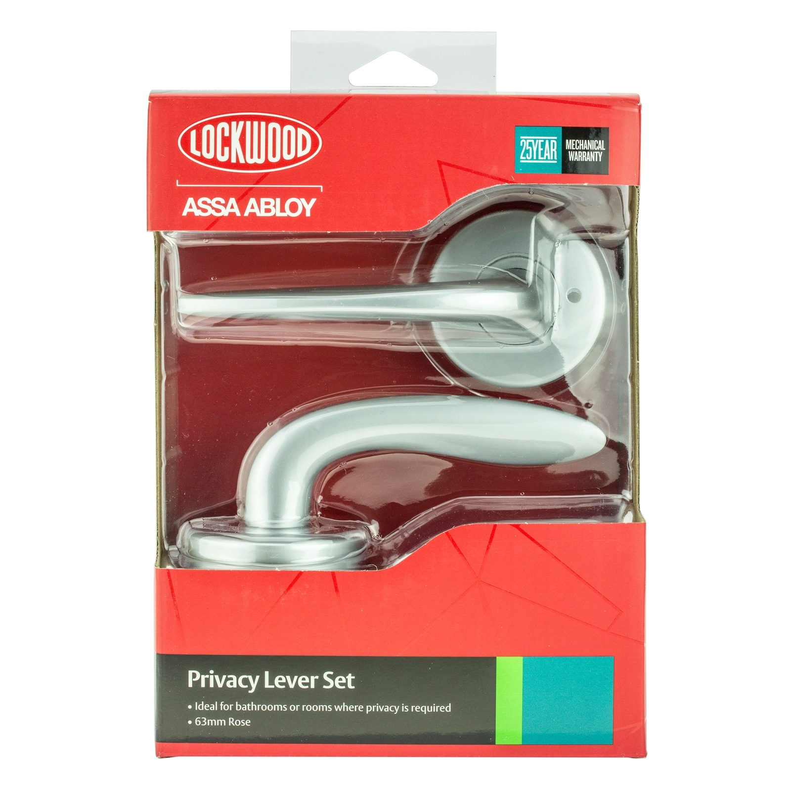 Lockwood Summit Velocity Satin Chrome Pearl Privacy Lever Set ...