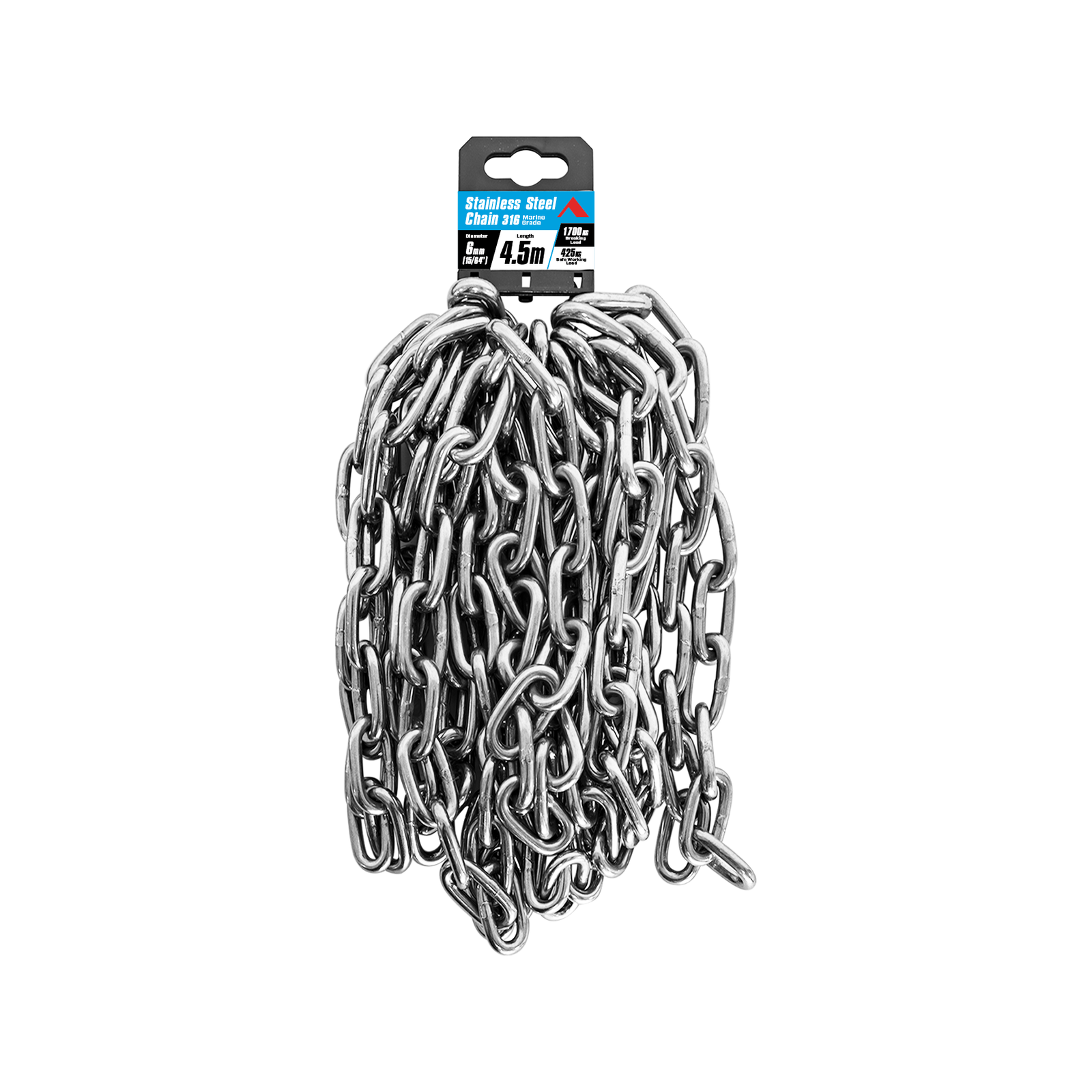 Pinnacle 6mm 15/64" x 4.5m Stainless Steel Chain - Bunnings Australia