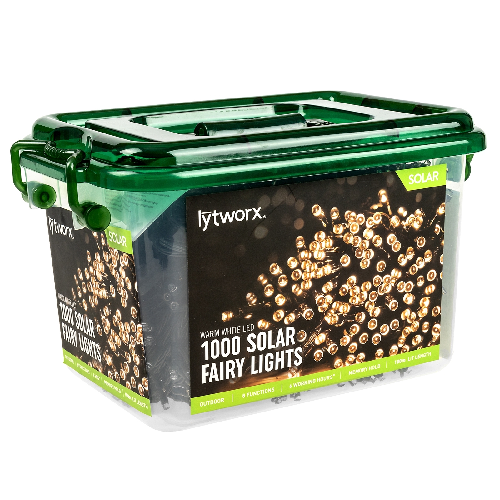 Lytworx 1000 Warm White LED Solar Party Lights - Bunnings Australia