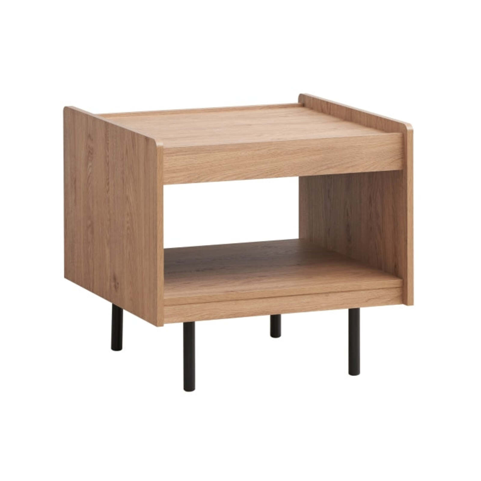 Tim Wooden Open Shelf Side End Lamp Table - Oak - Bunnings Australia