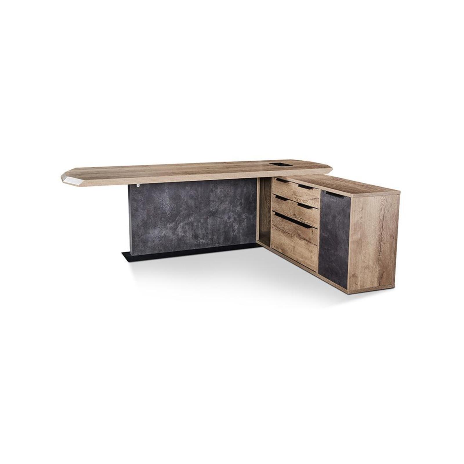 MAGNUS EXEC DESK RIGHT RET 240X185X76 - Bunnings Australia