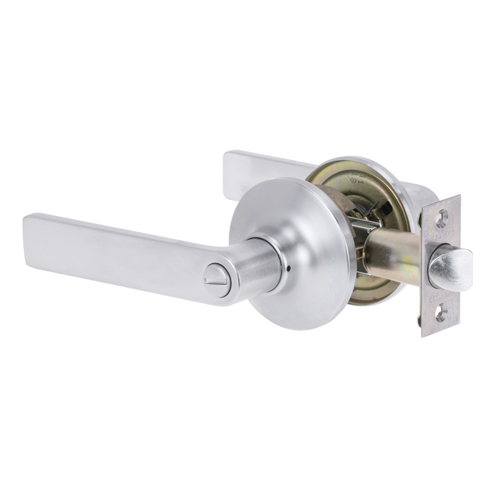 Lockwood Satin Chrome Privacy Lever - Bunnings Australia