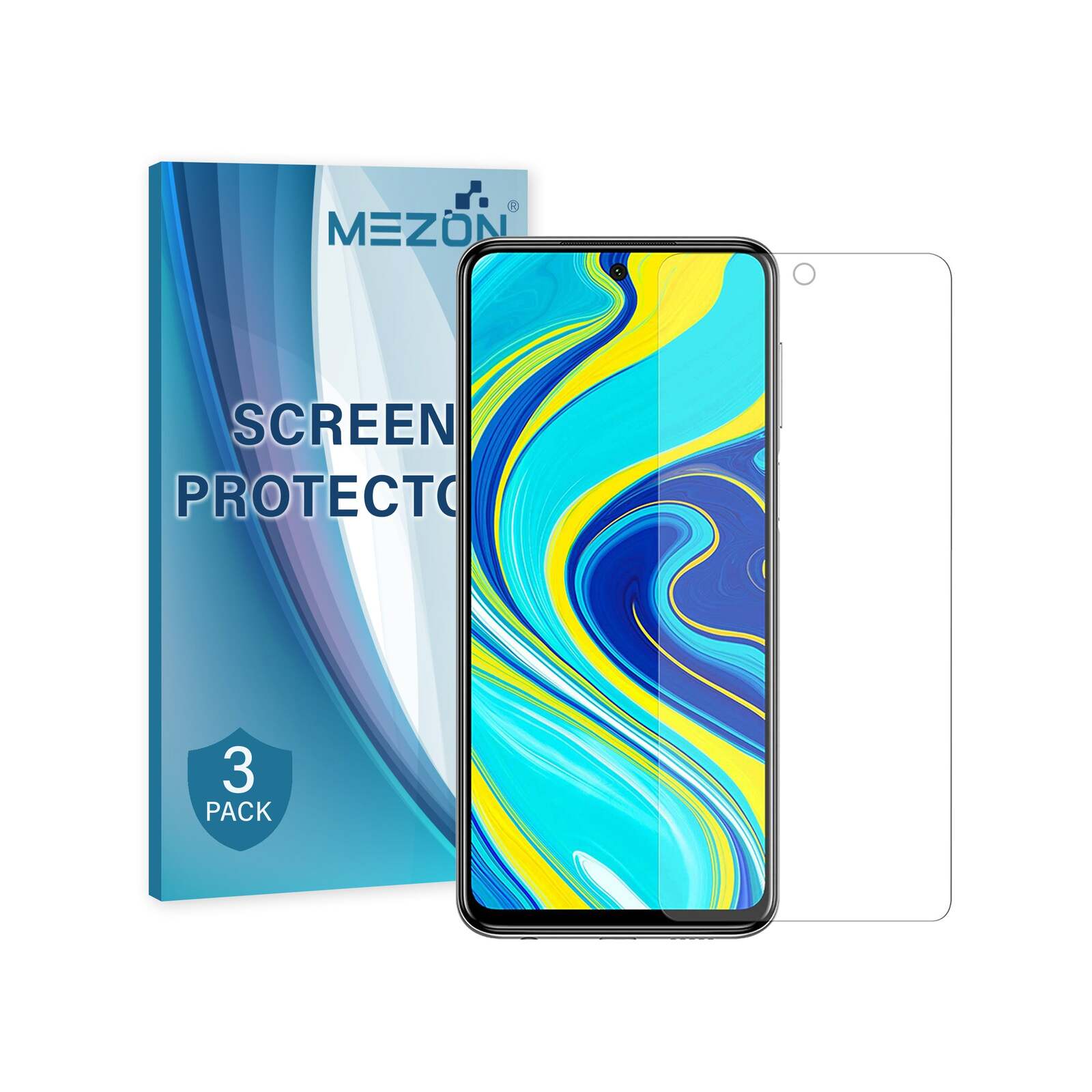 3 Pack MEZON Xiaomi Redmi Note 9 Pro Anti-Glare Matte Film Screen ...