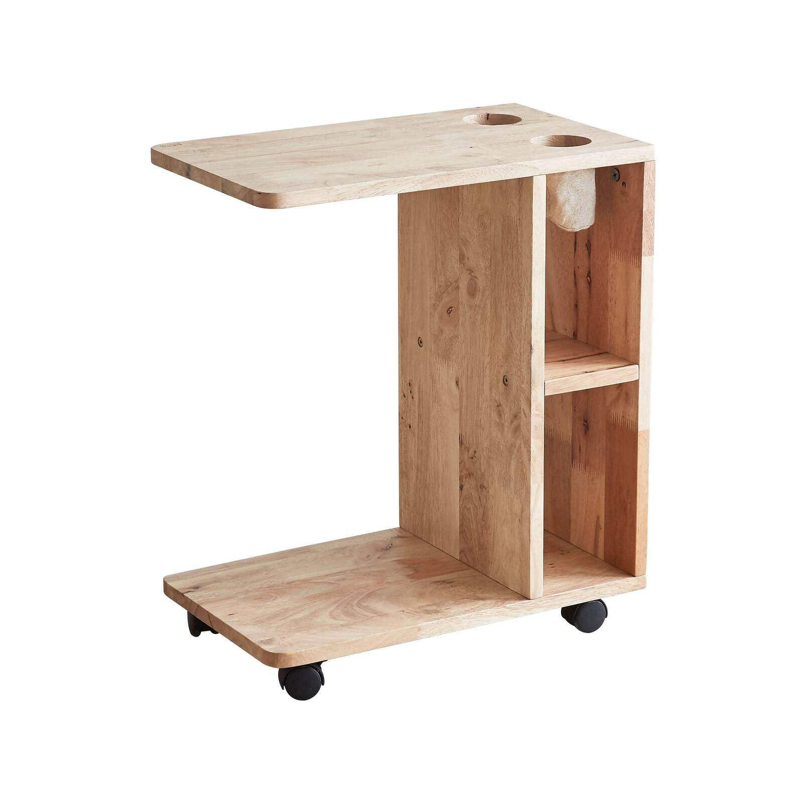 Natural Signature Mediem Raw Natural Movable Stand/Side Table ...