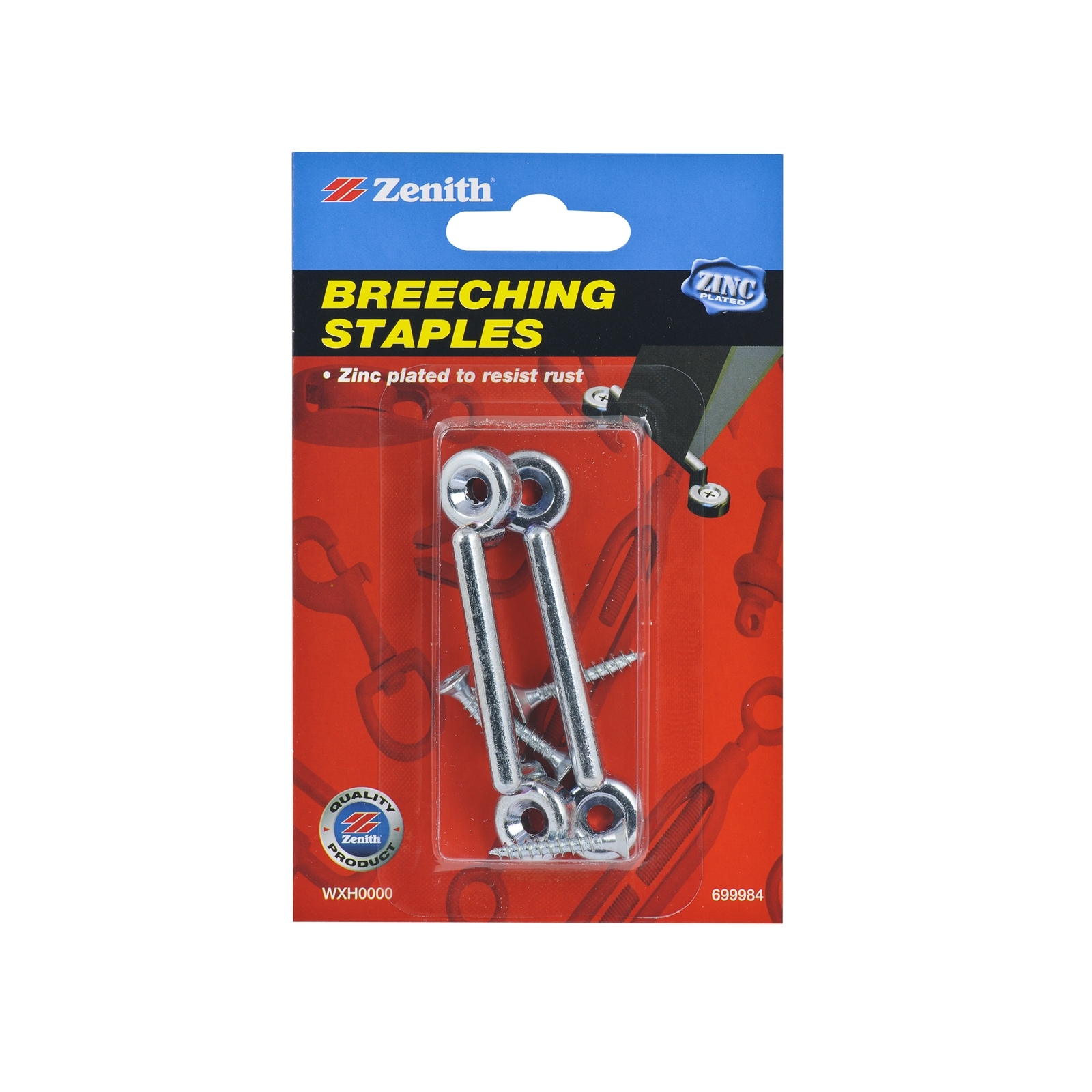 Zenith Zinc Plated Breeching Staple - 2 Pack - Bunnings Australia