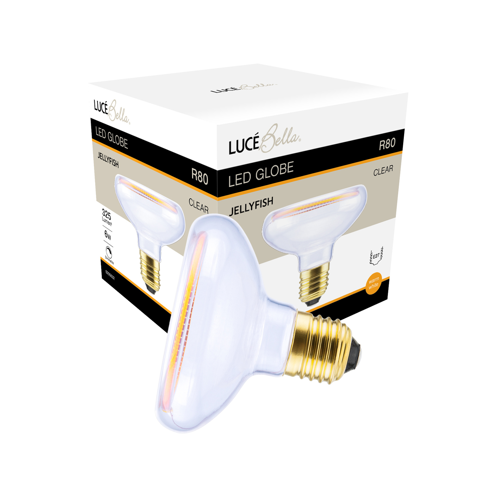 Luce Bella 6W 325lm R80 Jellyfish Edge-lit Dimmable LED E27 Globe ...