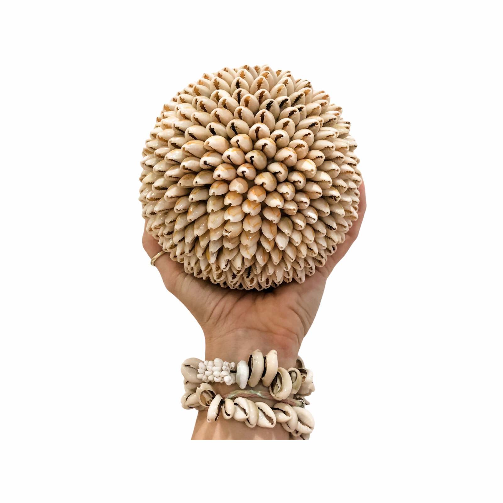 Cowrie Shell Ball | 3 Assorted Sizes | Peach - Bunnings Australia