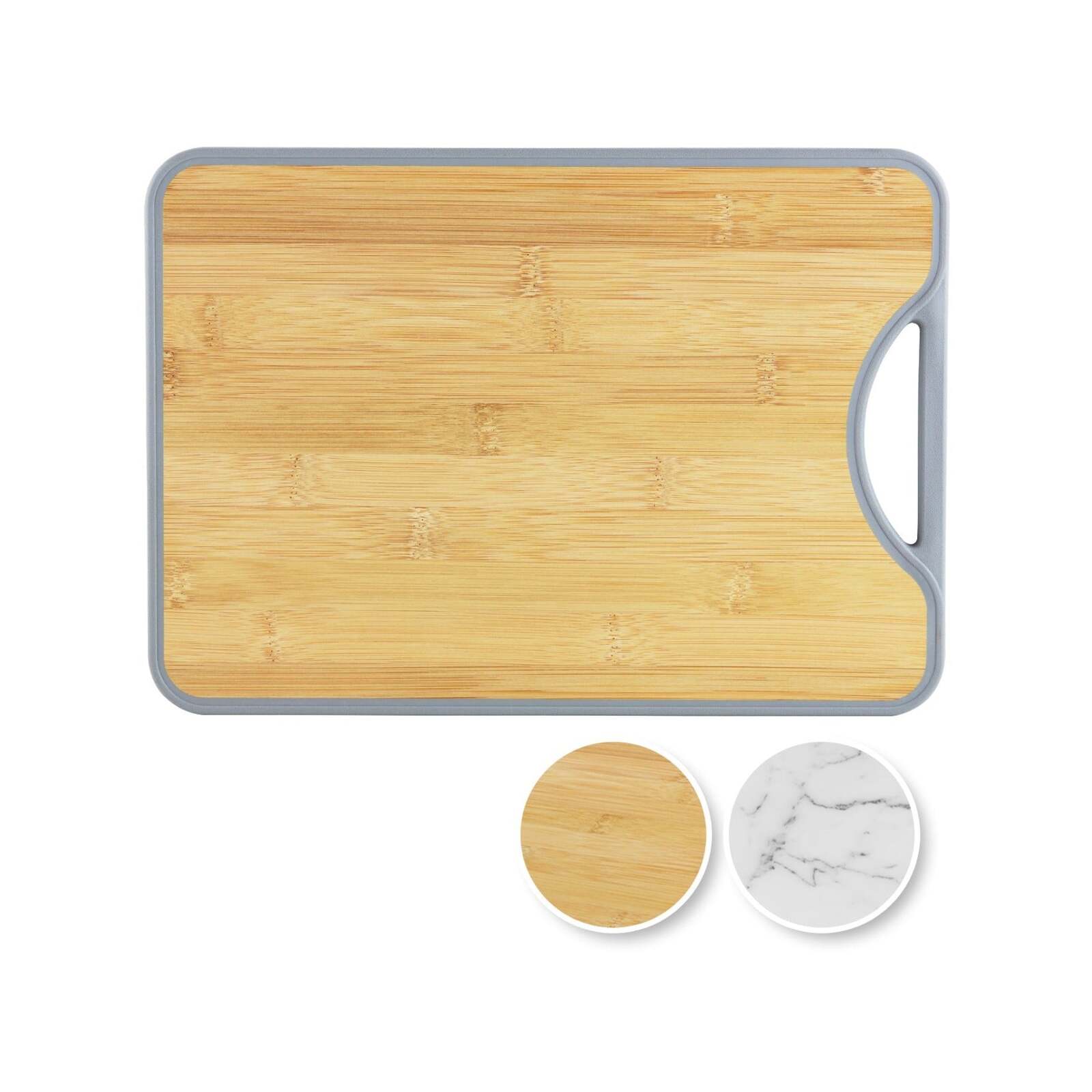 Kleva Double Sided Bamboo + Marble Look Chopping Board - Bunnings Australia