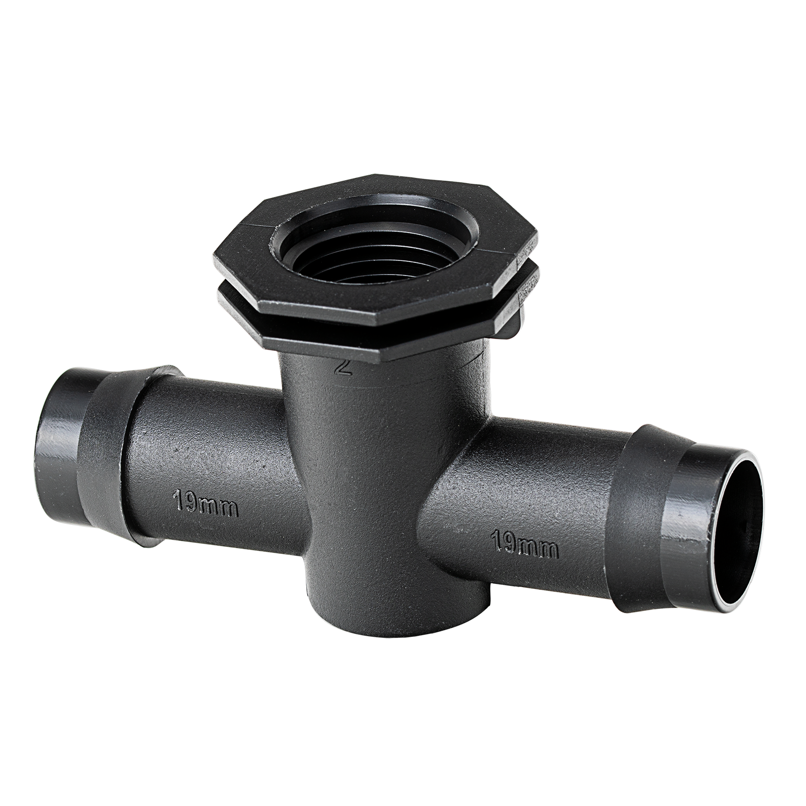K-Rain 19mm Barbed Tee × 15mm BSP Female - 10 Pack - Bunnings Australia