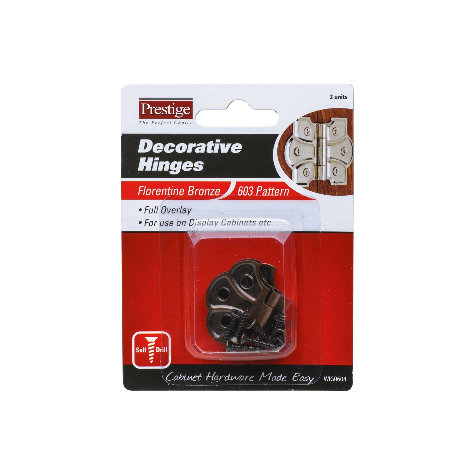 Prestige 35mm Florentine Bronze Decorative Butt Hinges - 2 Pack ...