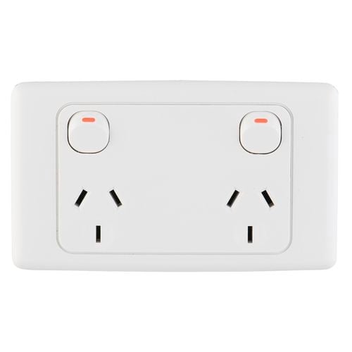 DETA 10A Wide Spaced Double Power Point - Bunnings Australia