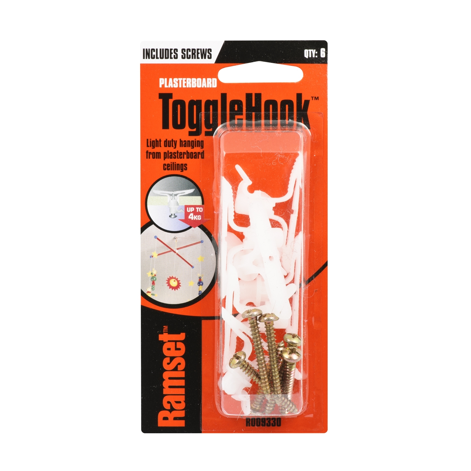 Ramset 3 / 16" x 50mm Toggle Hook With Screws - 6 Pack - Bunnings Australia