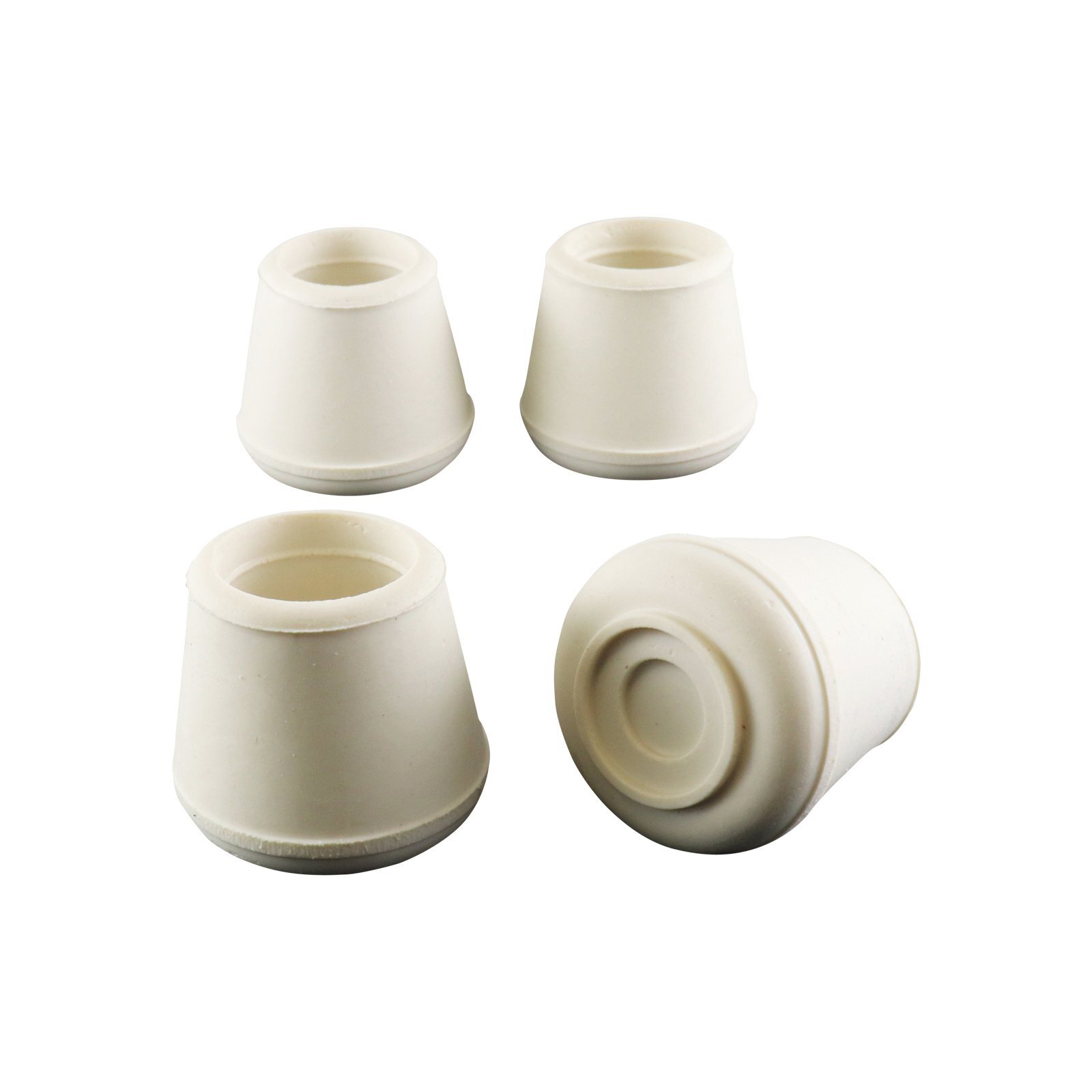 Surface Gard 19mm White Round External Rubber Chair Tips - 4 Pack ...