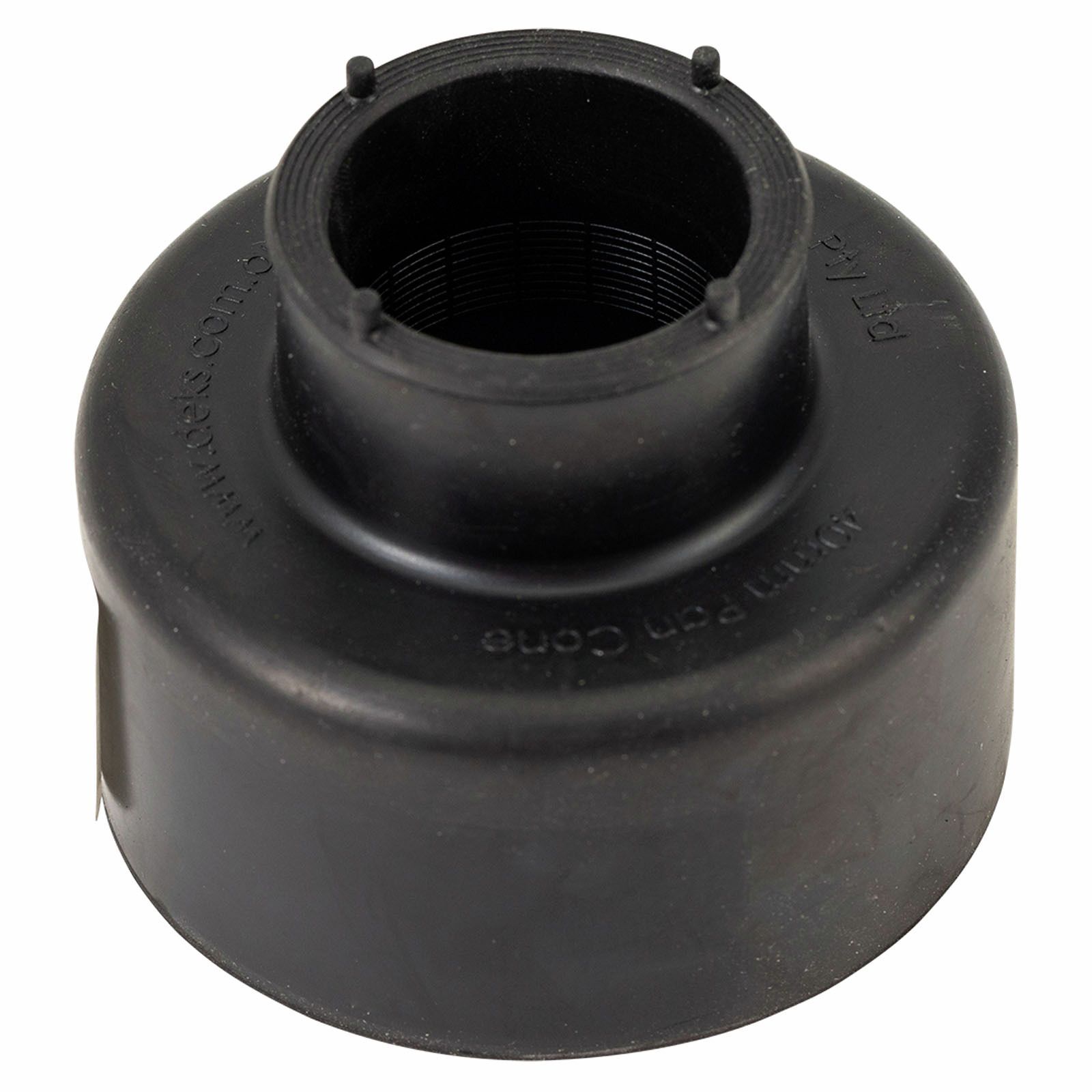 Deks 40mm Black Rubber Pan Flush/Cone - Bunnings Australia