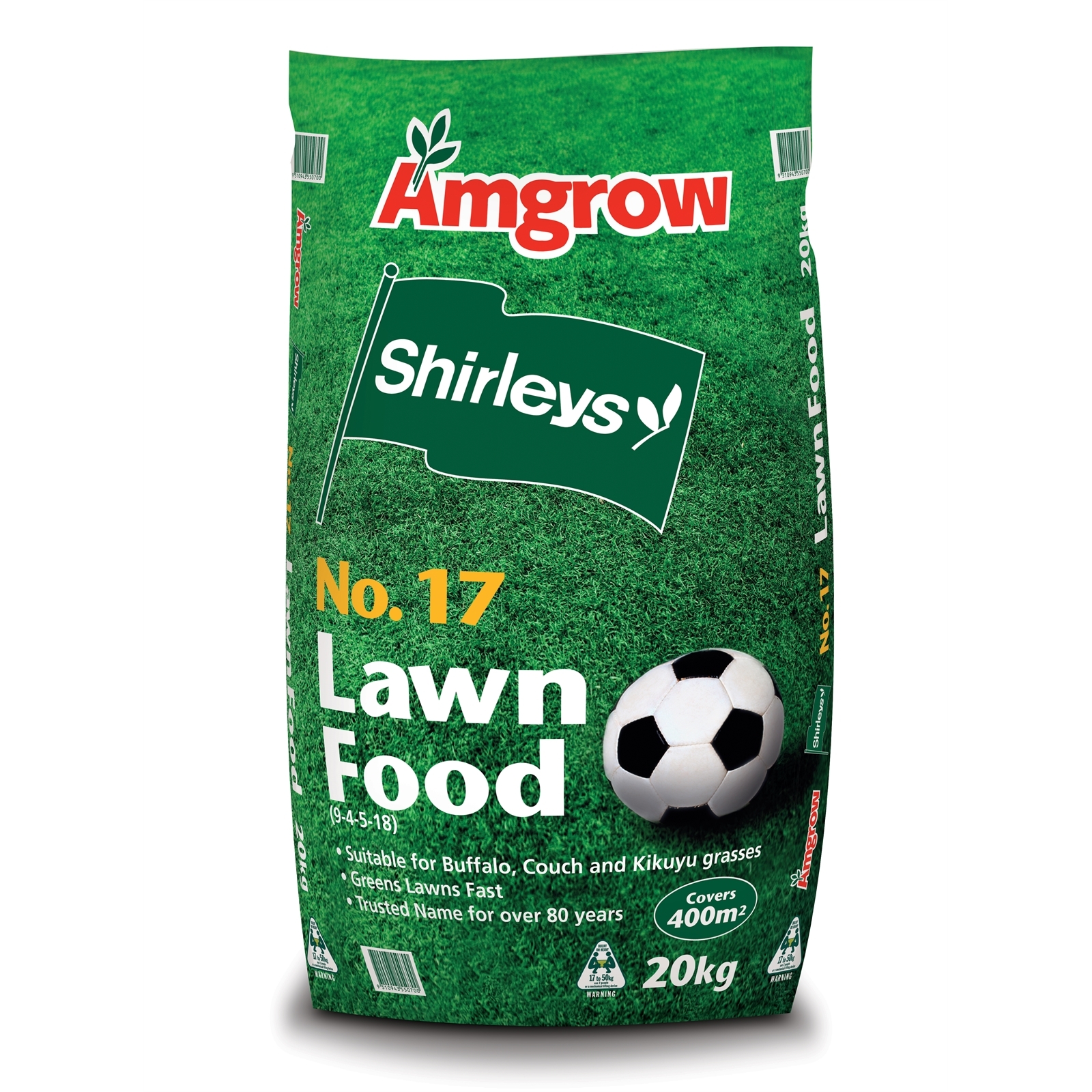 Amgrow 20kg Shirleys No17 Lawn Food - Bunnings Australia