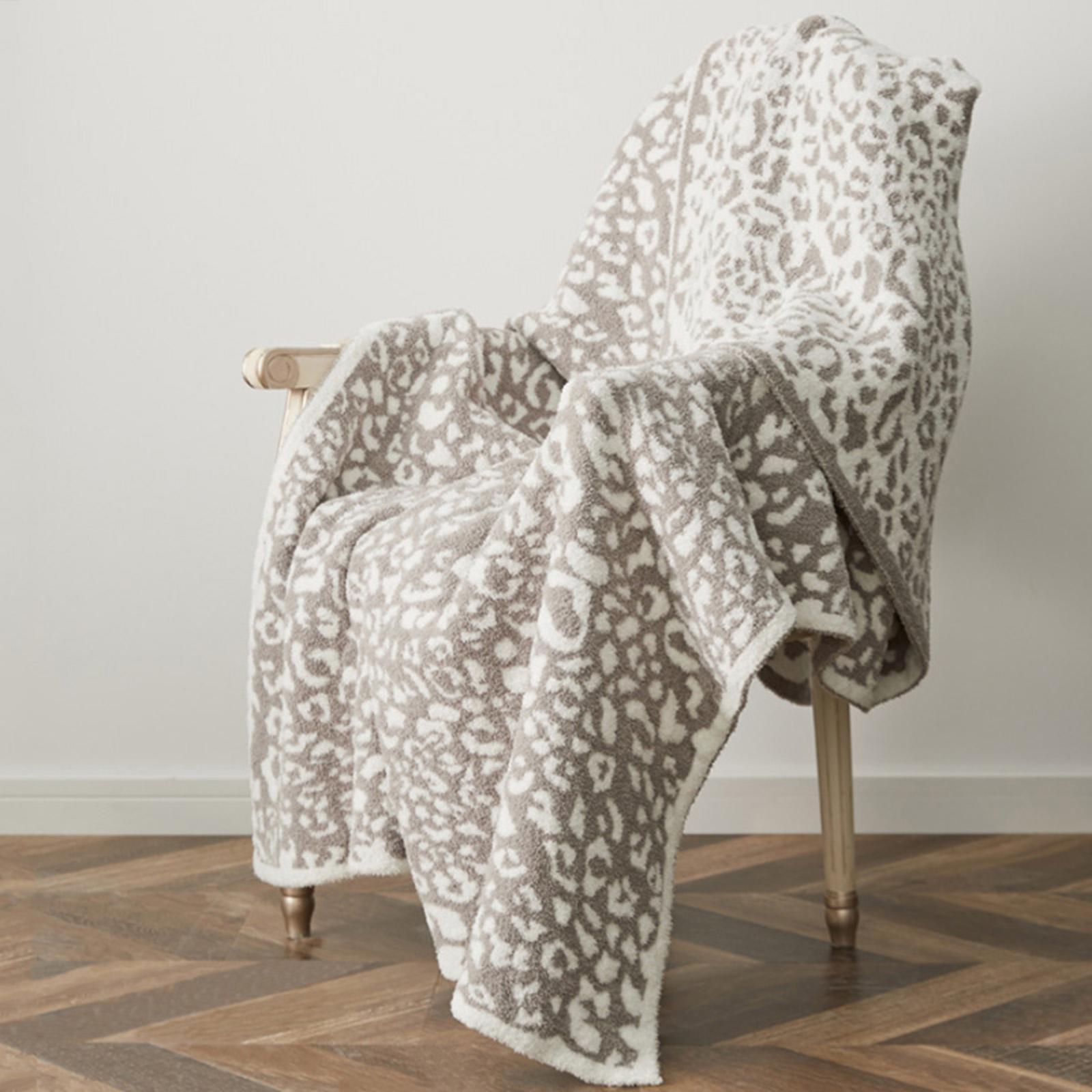 CottonMore Leopard Pattern Microfibre Winter Blanket 130x160cm Super ...