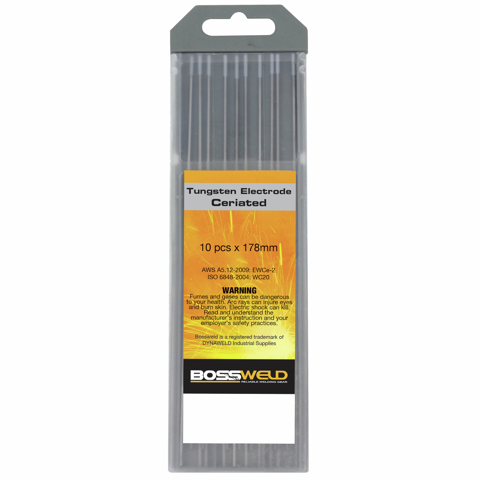 Bossweld 2.4mm Ceriated Tungsten Electrode - 10 Pack - Bunnings Australia