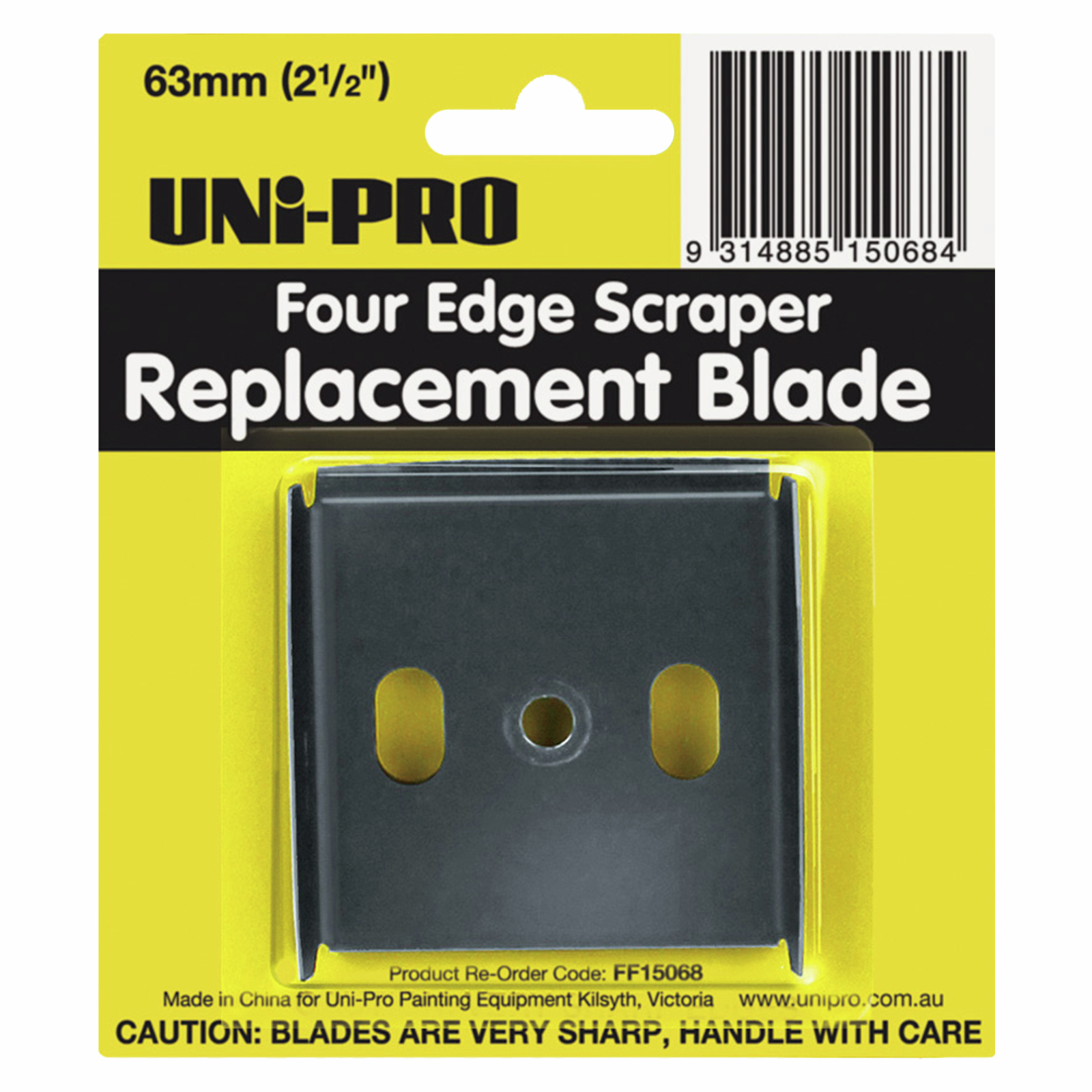 UNi-PRO 63mm Carbon Steel Four Edge Scraper Replacement Blade ...