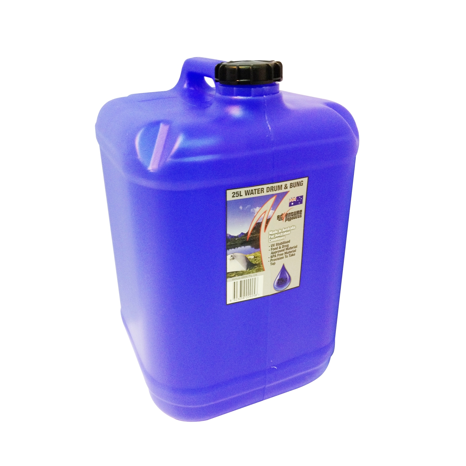 AdVenture Products 25L Blue Tint Water Storage Drum With Bung ...