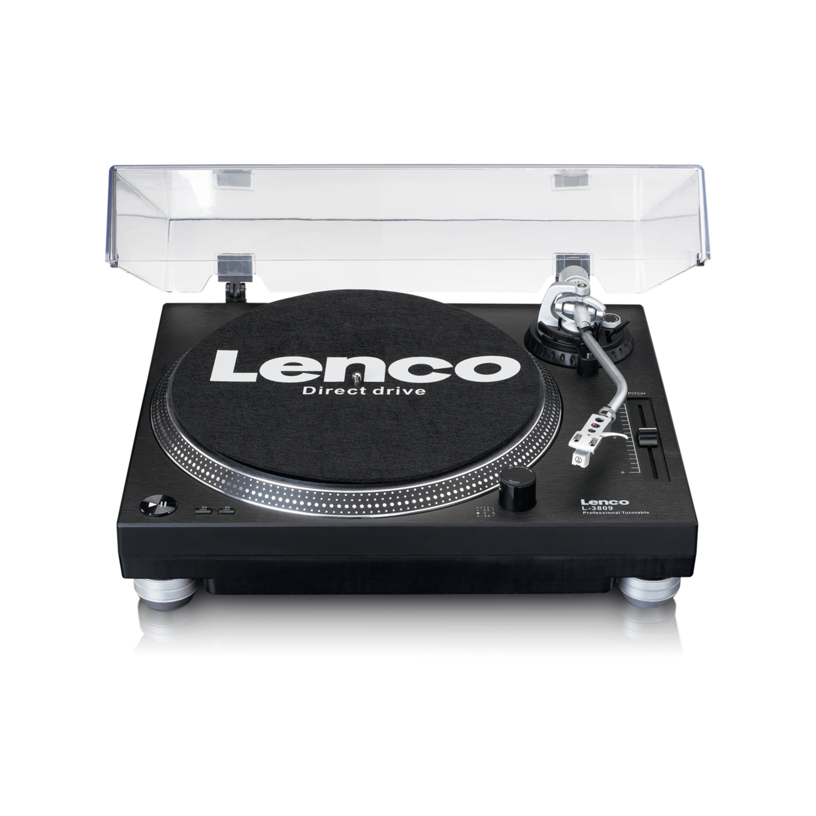 Lenco Professional Direct-Drive Vinyl Record Turntable Black - Bunnings ...
