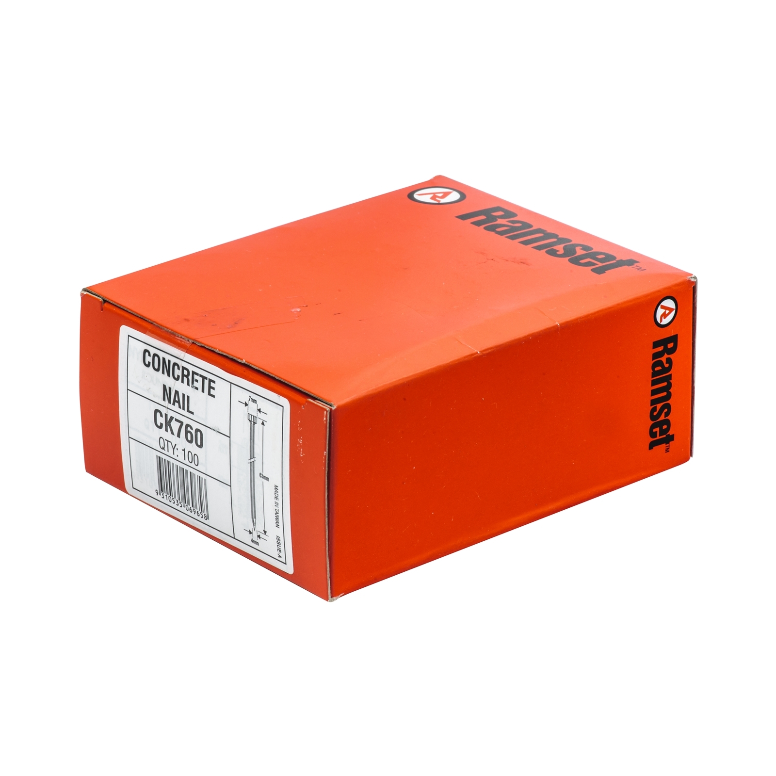 Ramset 4.0 x 63mm Striated Concrete Nails - 100 Pack - Bunnings Australia