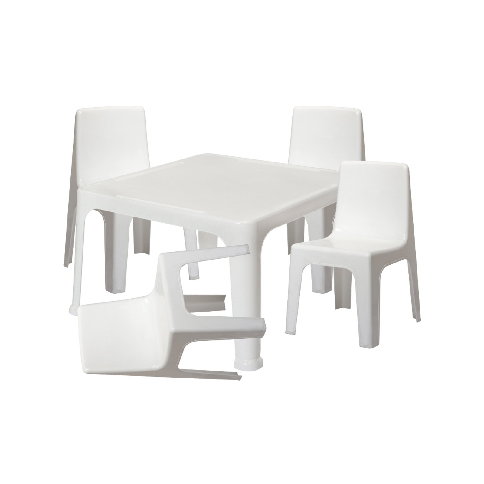Tuff Play Kids/Children Furniture Table & Chairs Set - Chalk White ...