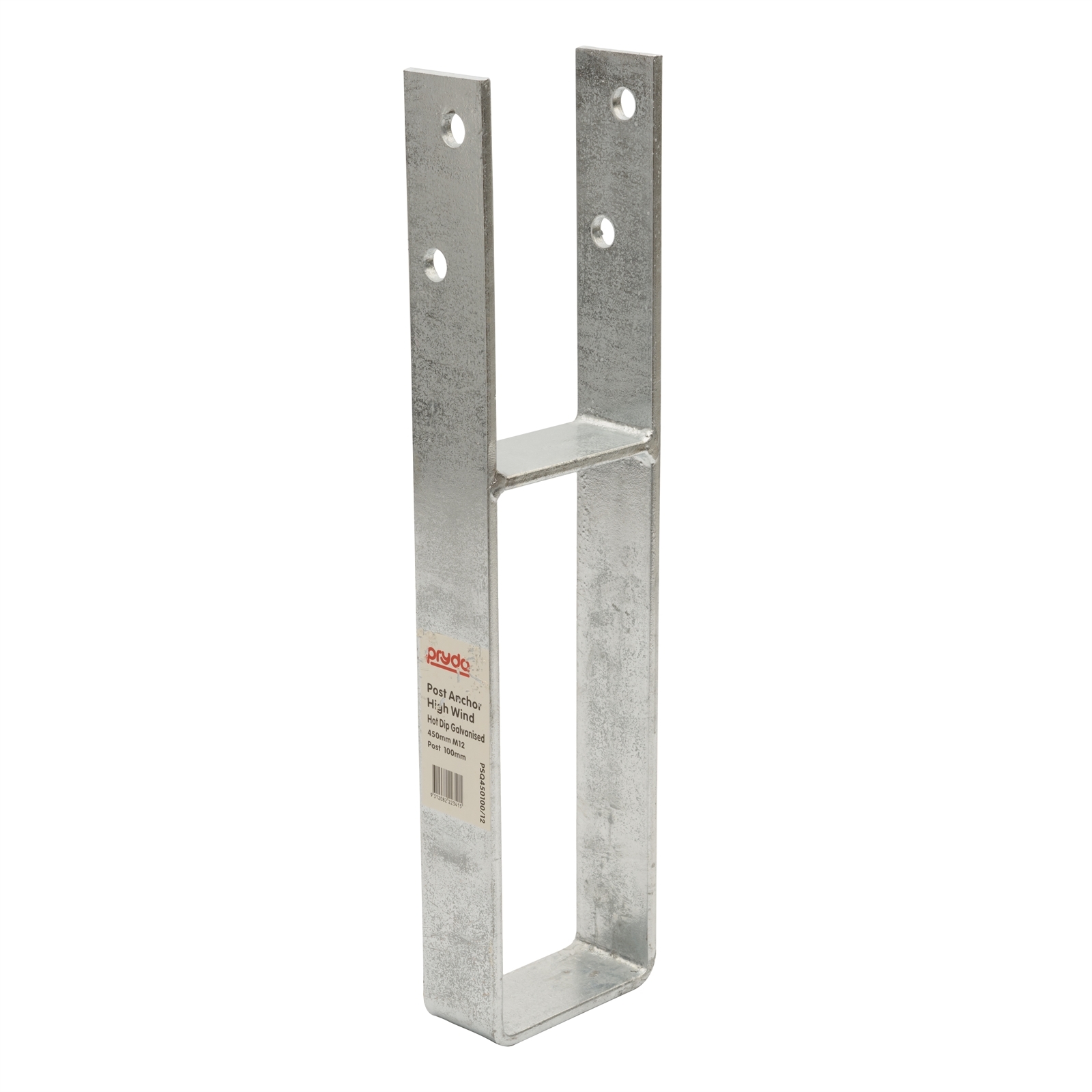 Pryda Post Anchor High Wind 450 x 100mm M12 - Bunnings Australia