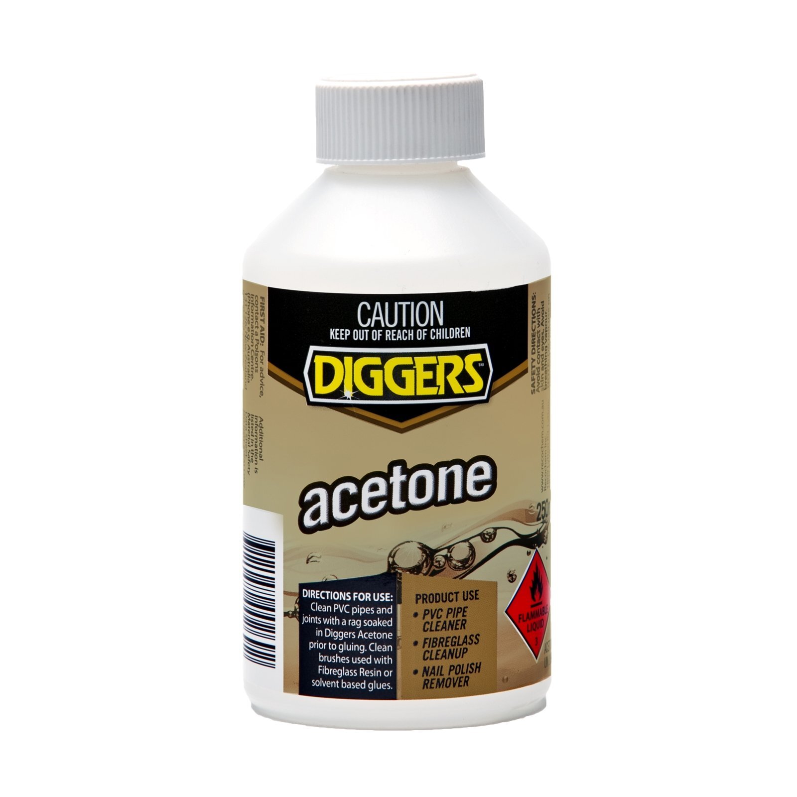 Diggers 250ml Acetone Cleaning Solvent - Bunnings New Zealand