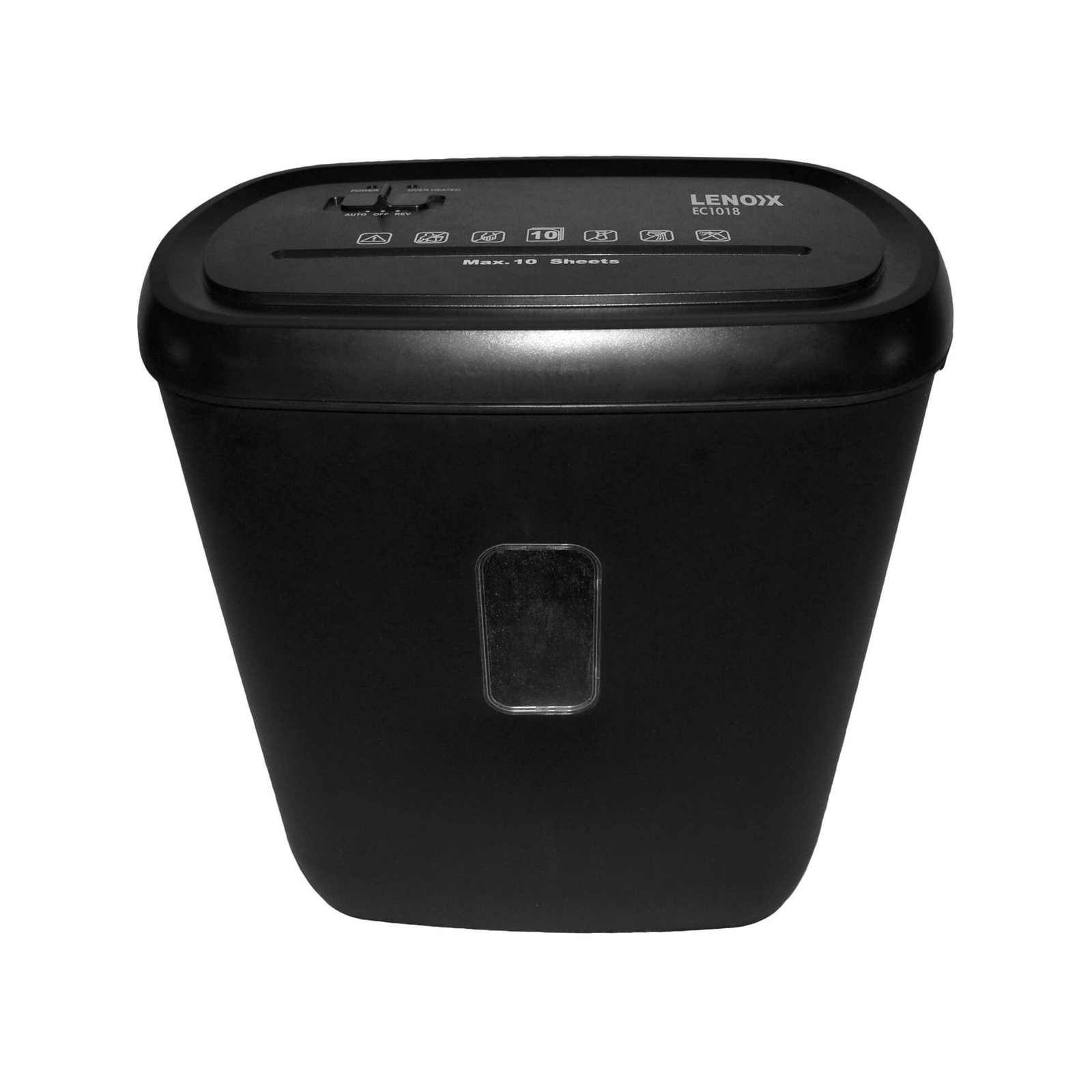 Lenoxx 10 Sheet Cross Cut Paper Shredder Machine (black) 21l Capacity ...