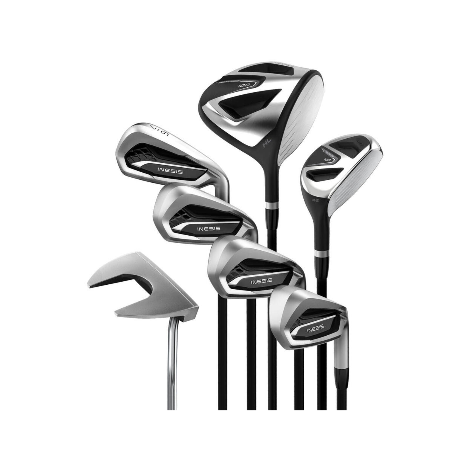Golf Set 7 Clubs Adult 100 Right Handed Graphite - Size 1 - Grey ...