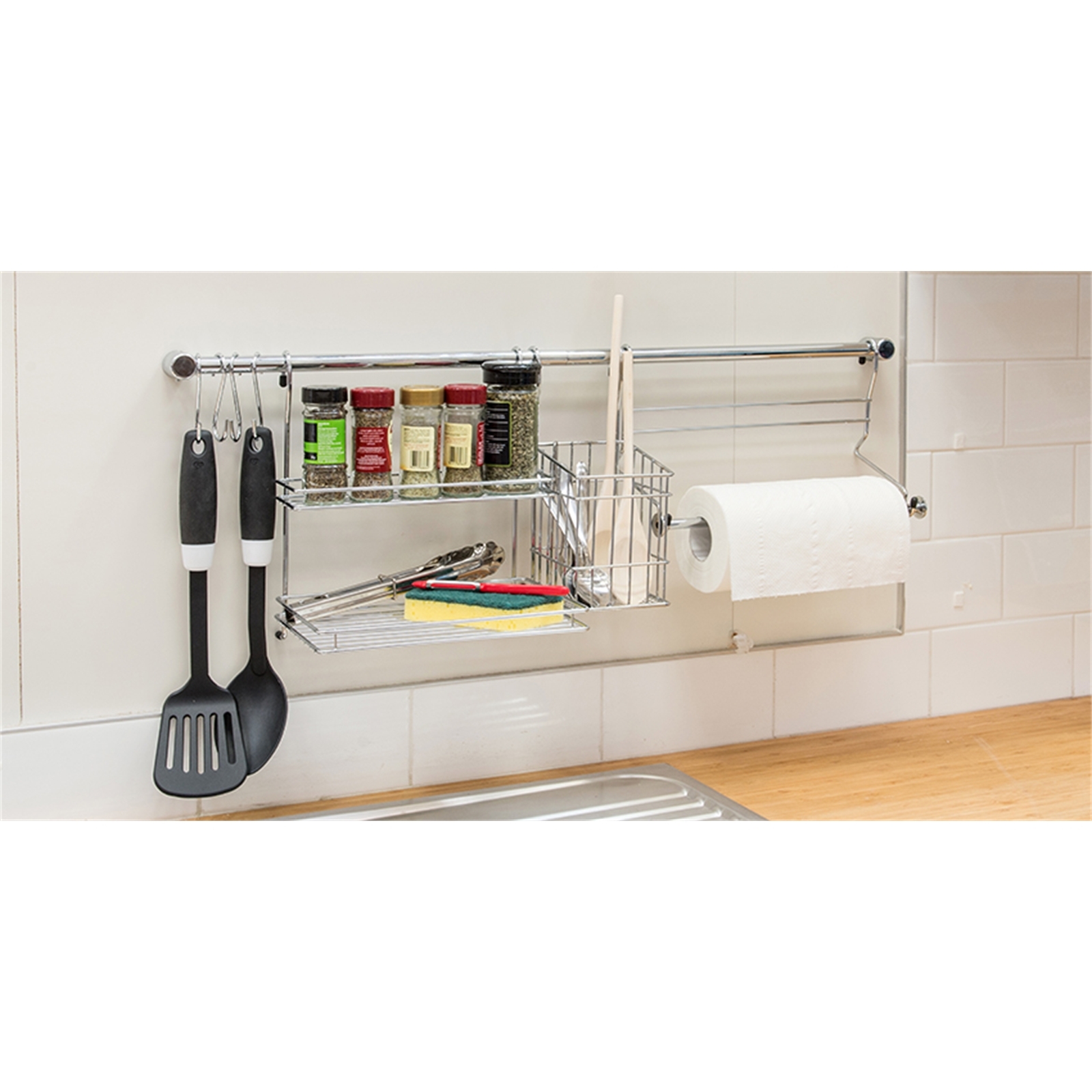 REstored 770mm Chrome Kitchen Tidy Set - Bunnings Australia