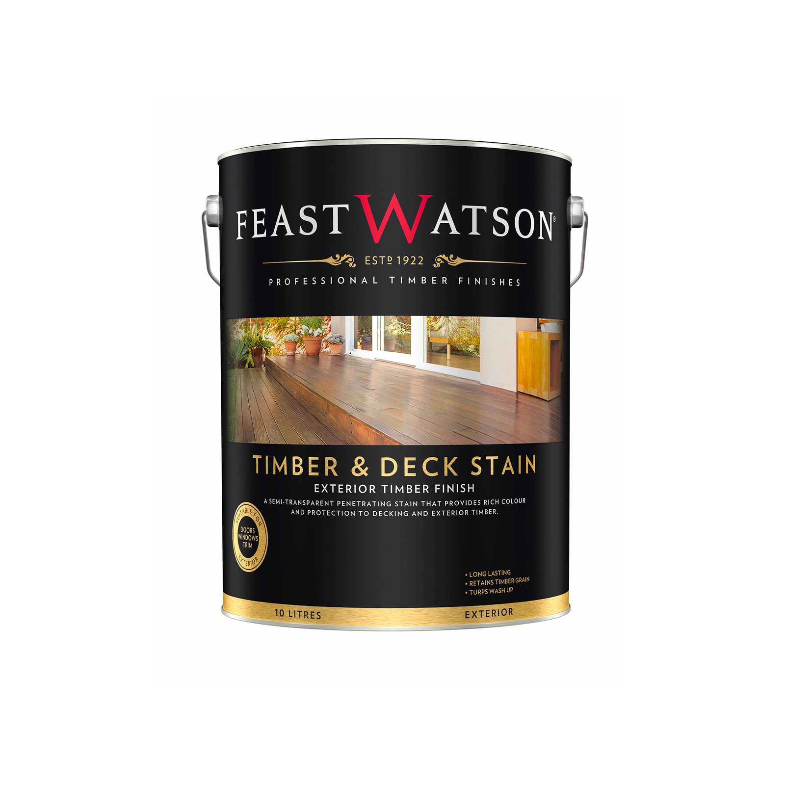 Feast Watson 10L Taman Merbau Timber And Deck Stain - Bunnings New Zealand