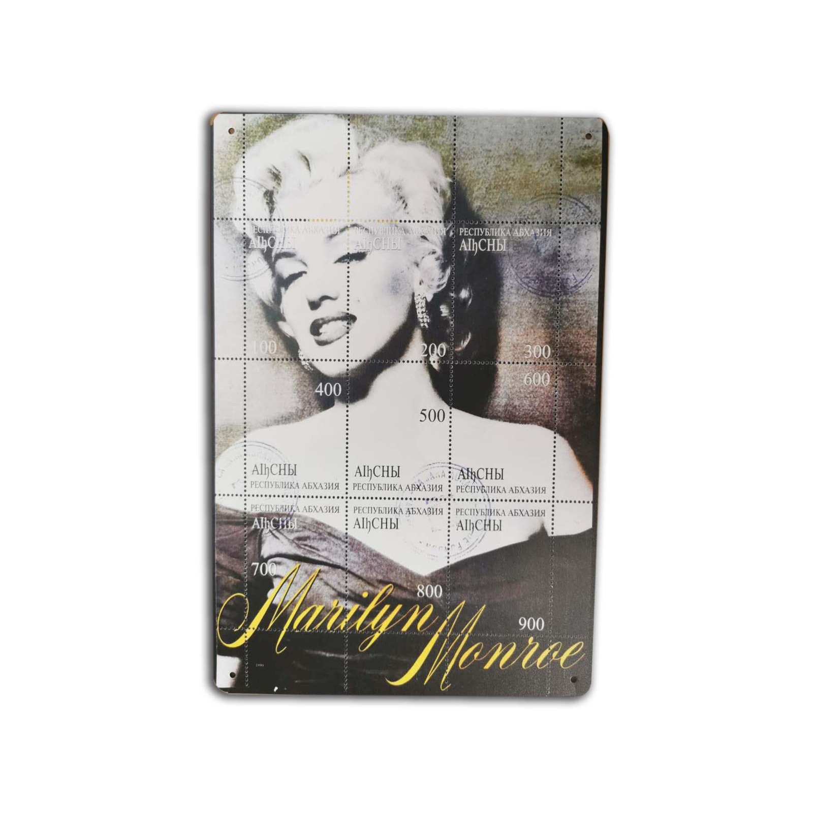 Marilyn Monroe Stamp Tin Sign Portrait Style - Bunnings Australia
