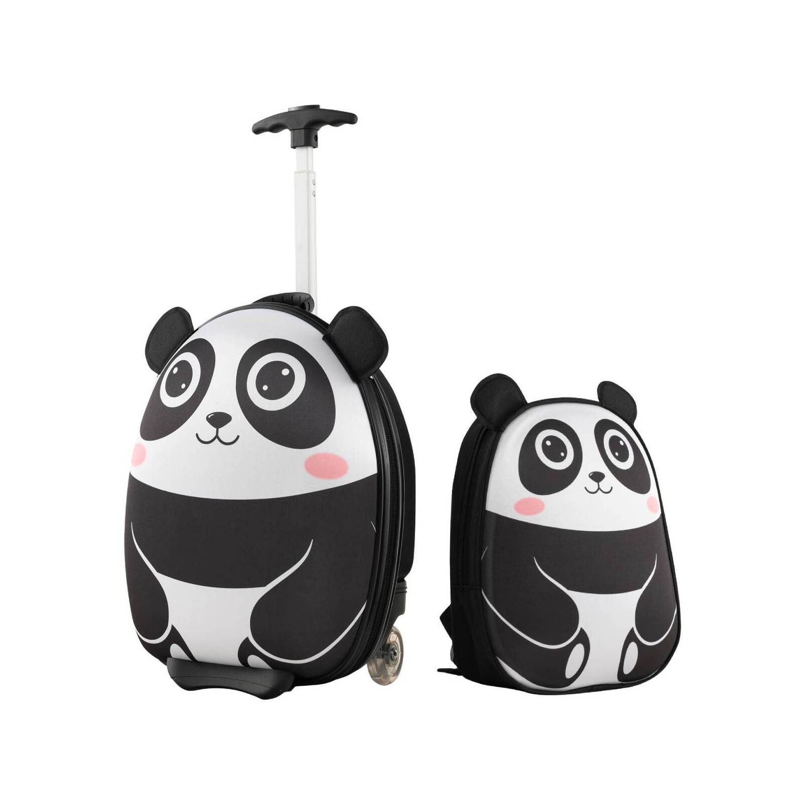 Costway 2pcs Kids Luggage Set Travel Bag Panda, Black - Bunnings Australia