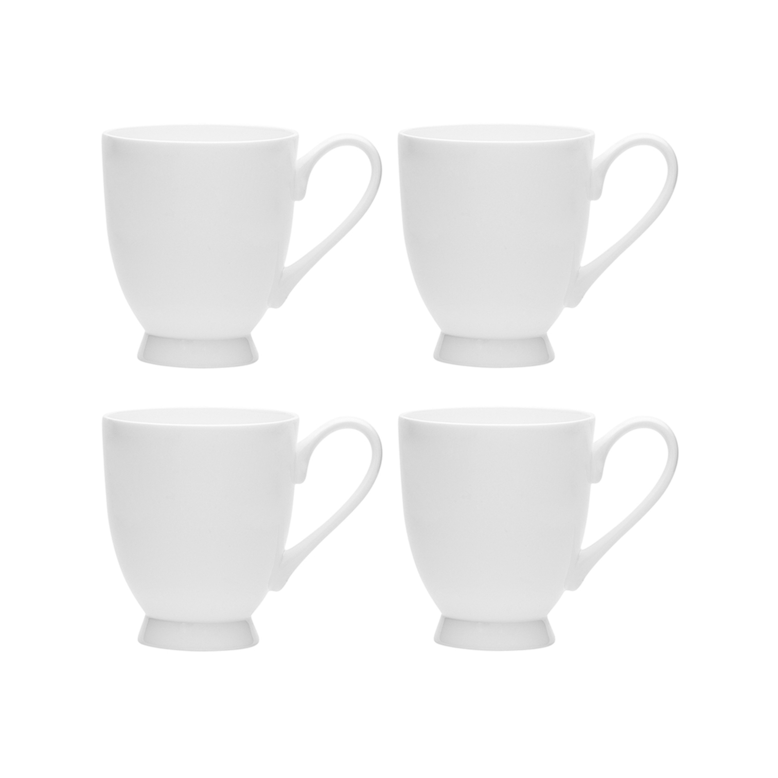 4PK Ecology 310ml Canvas Footed Mug Coffee/Tea Cup - White - Bunnings ...