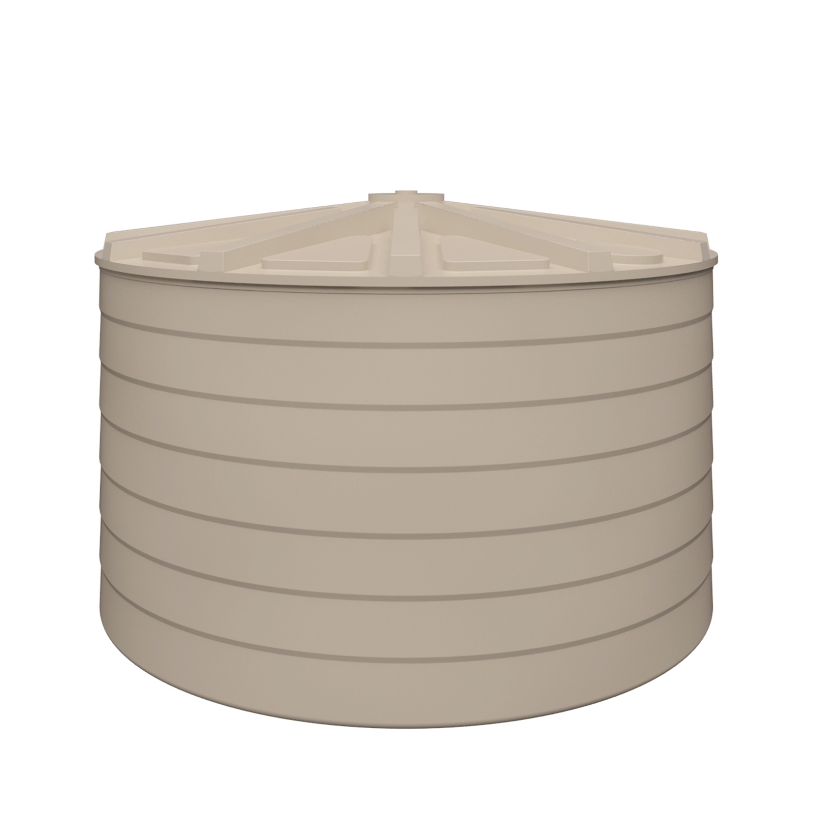 National Poly 22700L Round Water Tank - Beige - Bunnings Australia