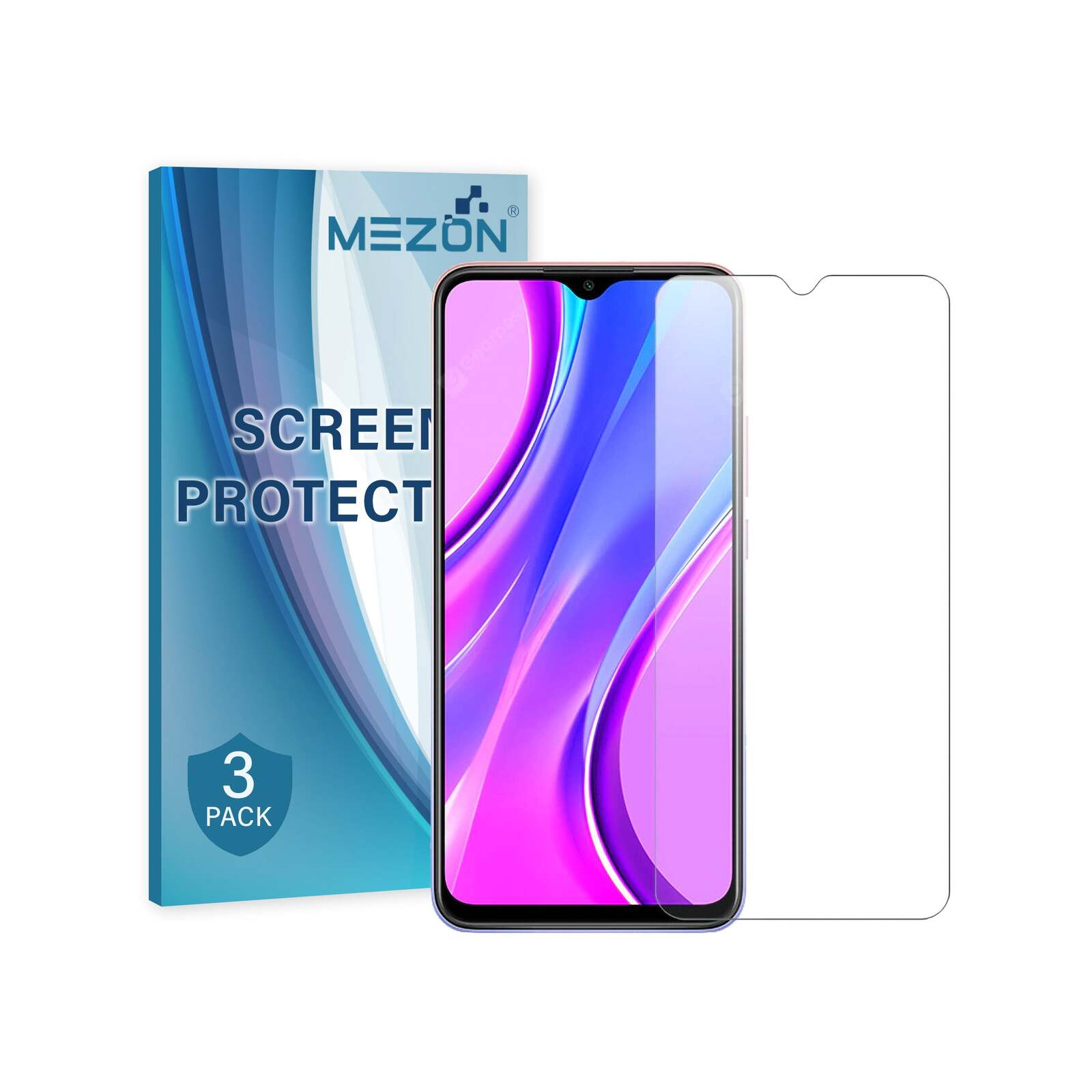 3 Pack MEZON Xiaomi Redmi 9A Ultra Clear Film Screen Protectors ...
