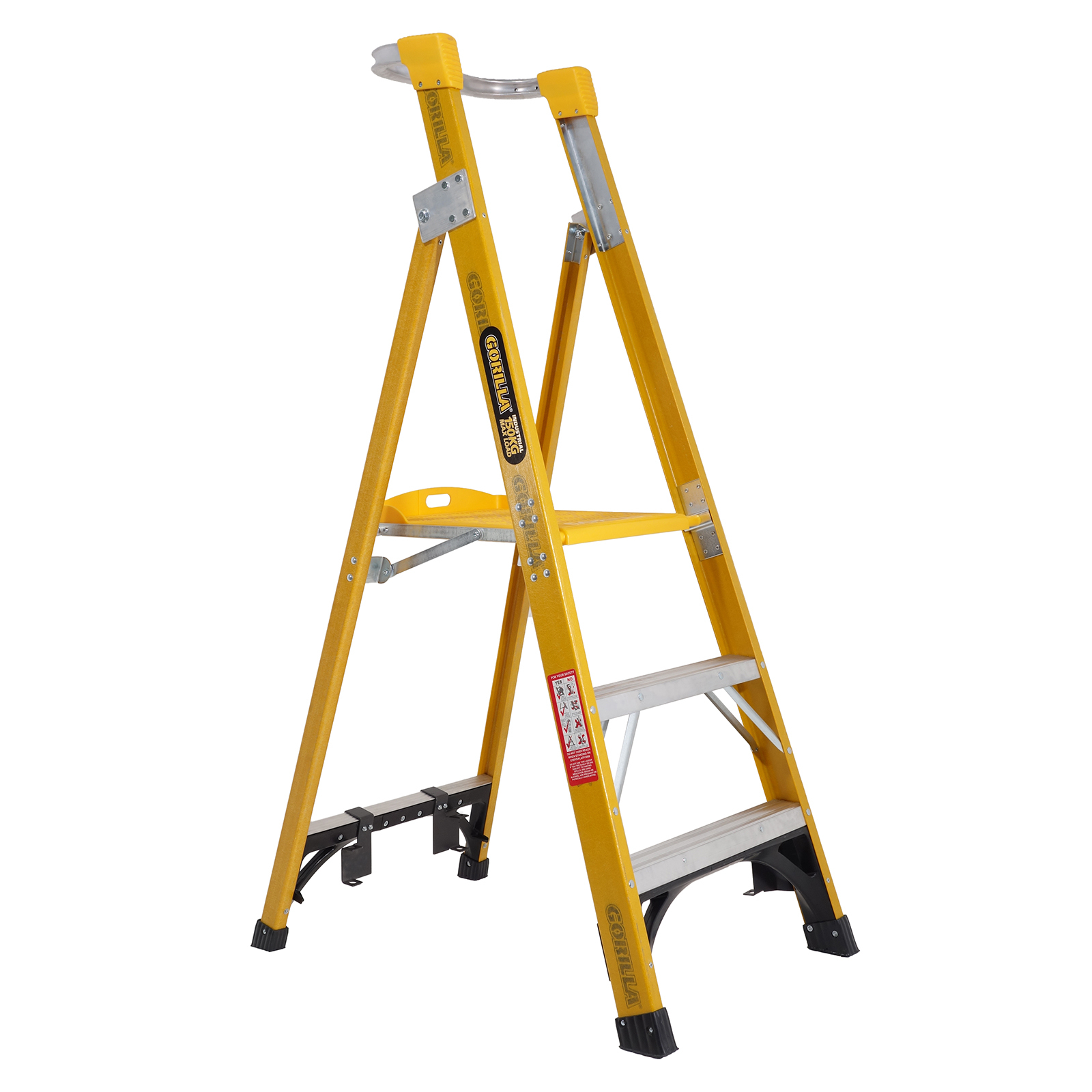 Gorilla 0.9m 150kg Fibreglass Platform Ladder - Bunnings Australia
