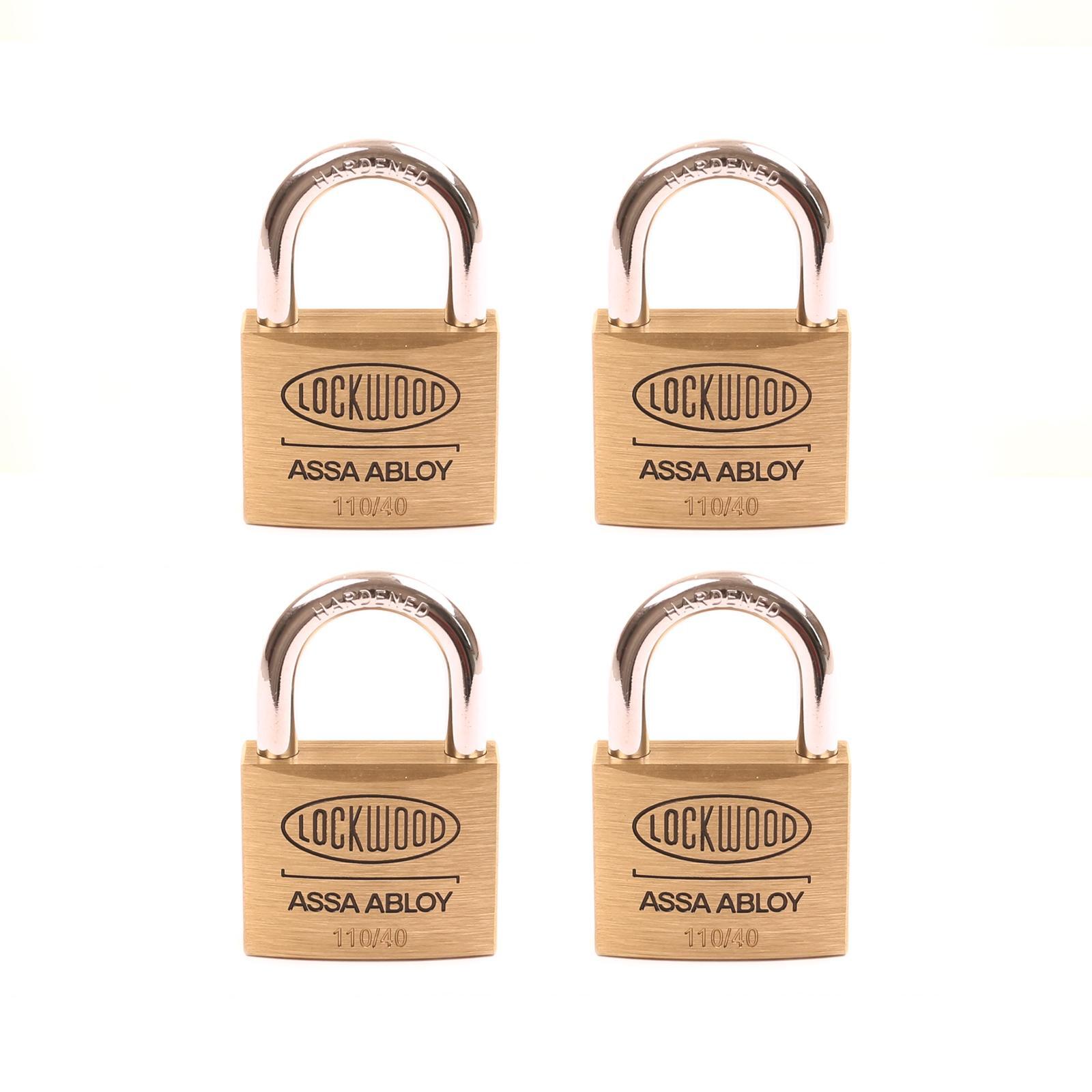 Lockwood 40mm Body 23mm Shackle 110 Series Padlock - 4 Pack - Bunnings ...