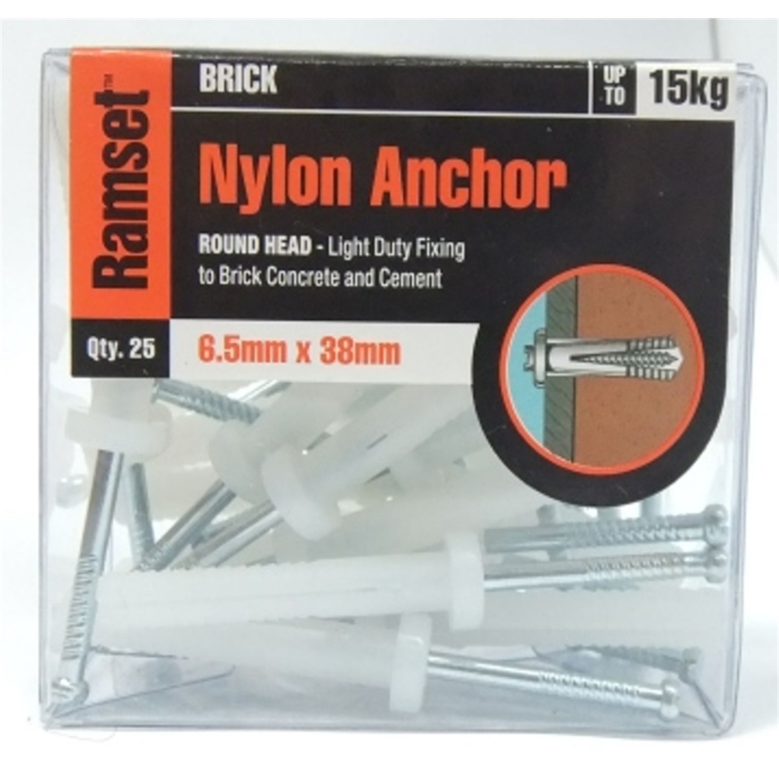 Ramset Nylon Anchor Round Head 5x25mm 25pk - Bunnings New Zealand