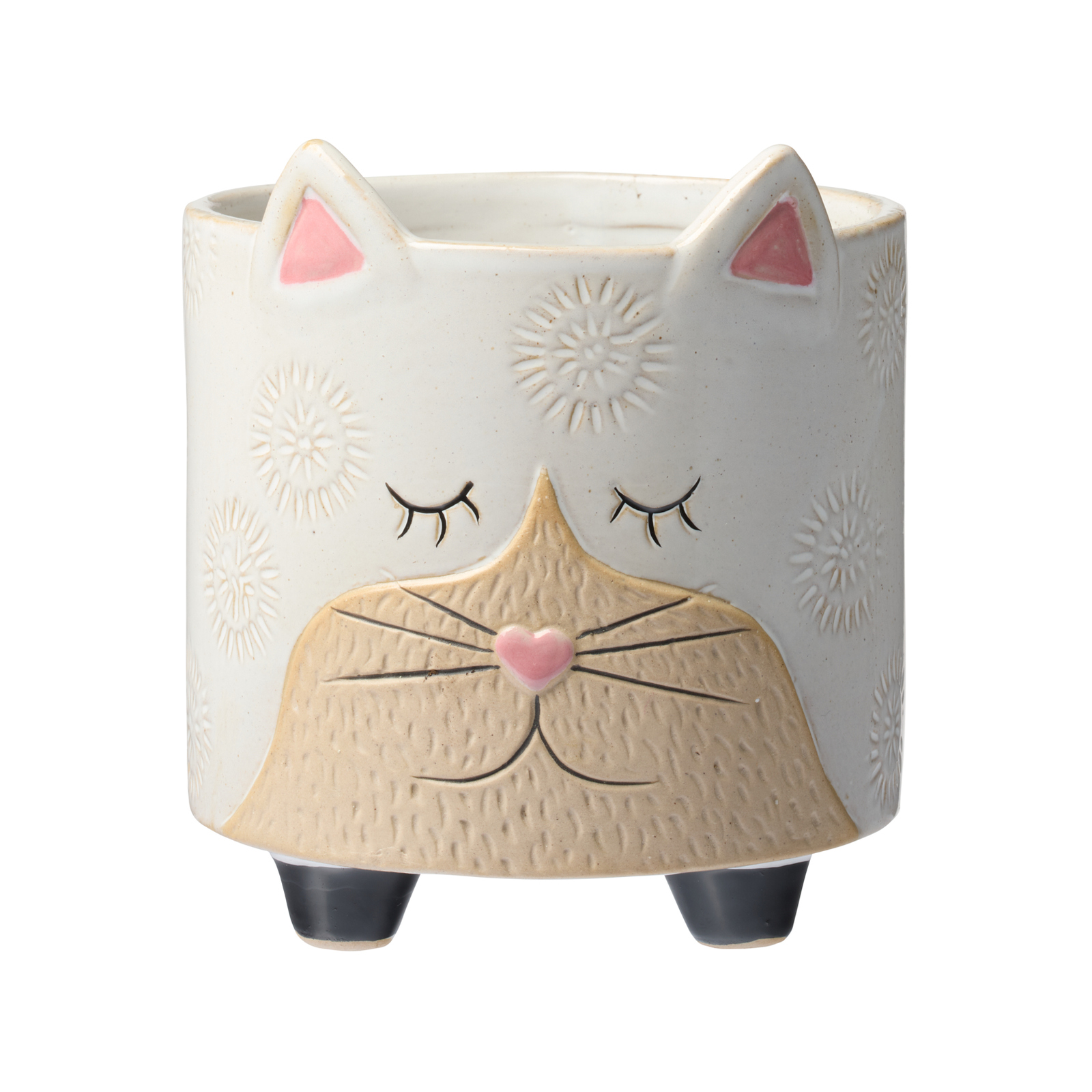 Northcote Pottery 12 x 12cm White Cat Pot - Bunnings Australia