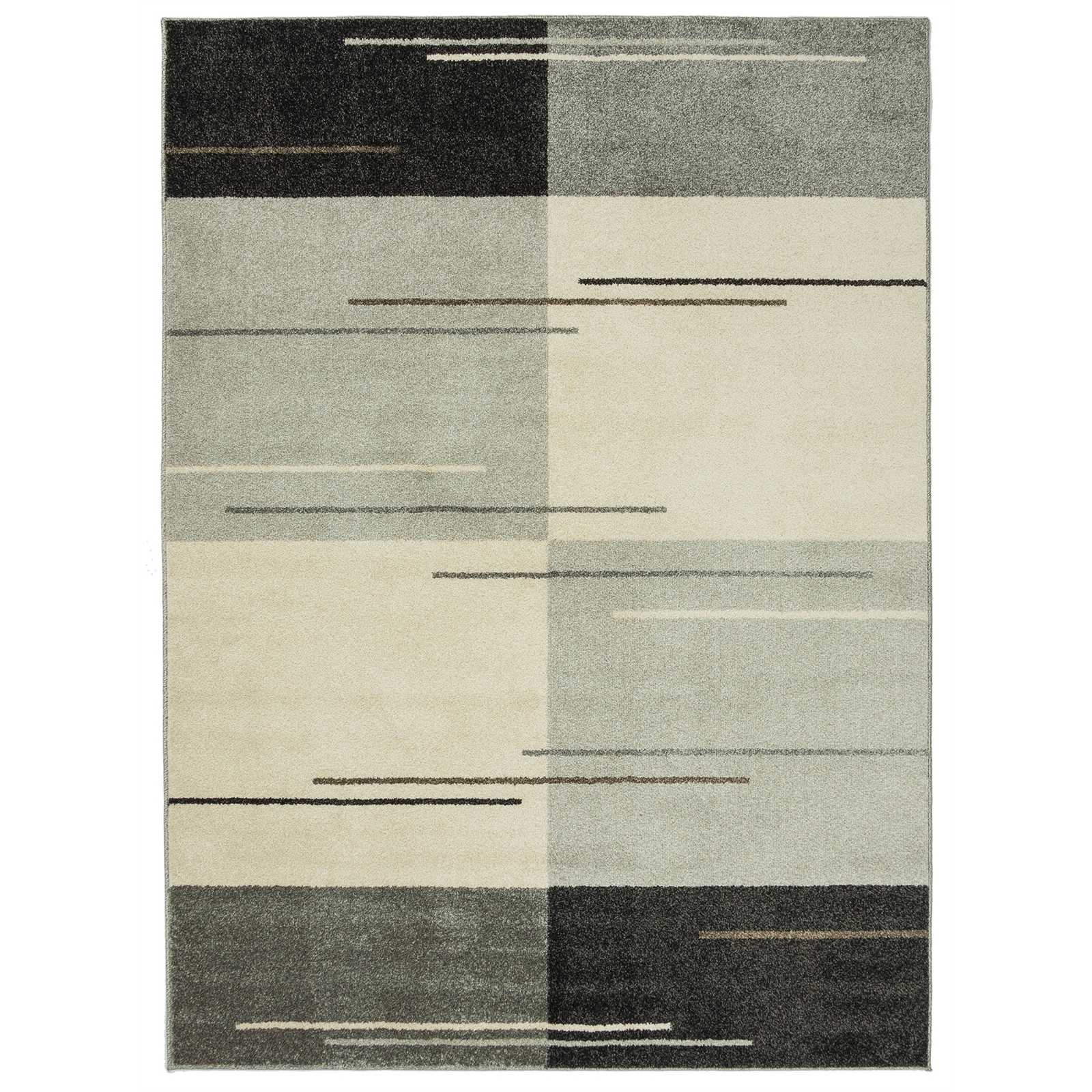 Sahara 160 x 230cm Lines Jet Rug - Bunnings Australia