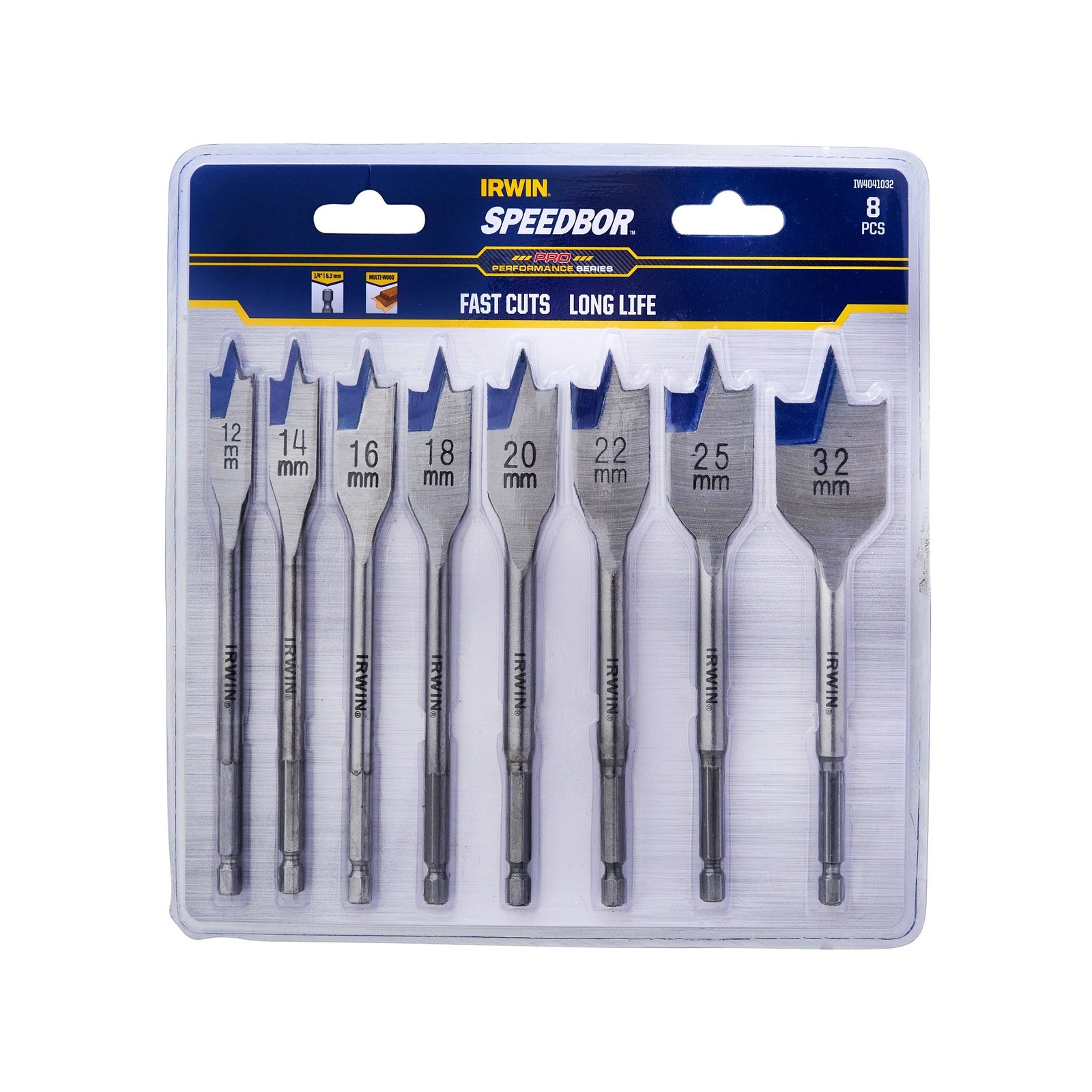 Irwin 8 Piece Spade Bit Set - Bunnings Australia
