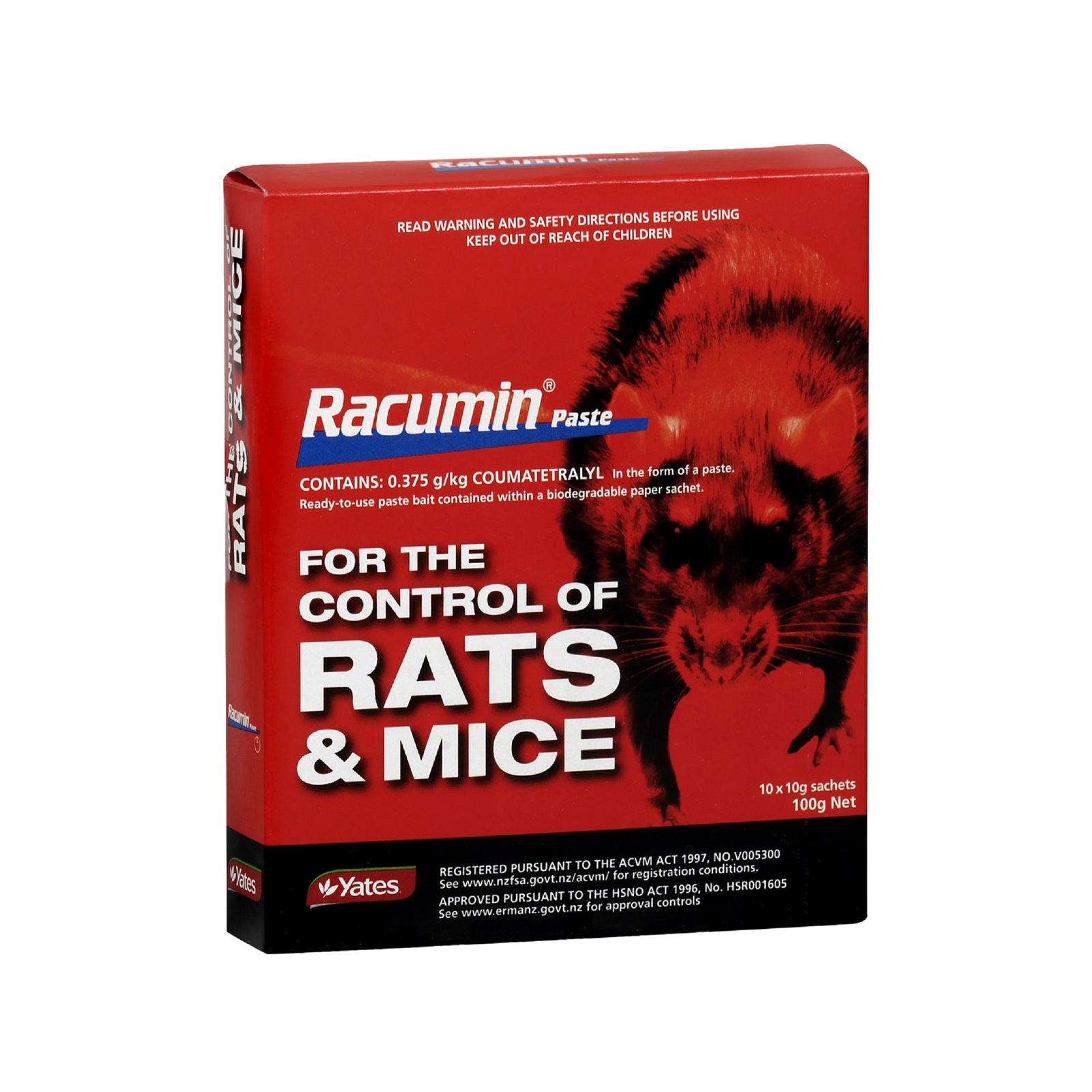 Yates Ratsak Racumin Mouse Rat Bait Sachets - 10 Pack - Bunnings New ...