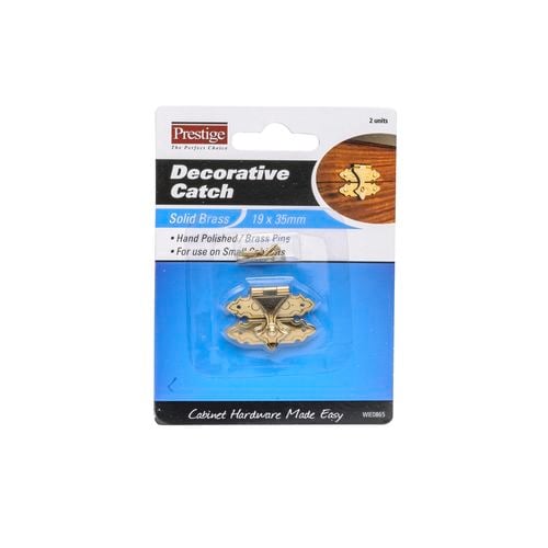 Prestige 35 x 19mm Decorative Brass Catch - Bunnings Australia