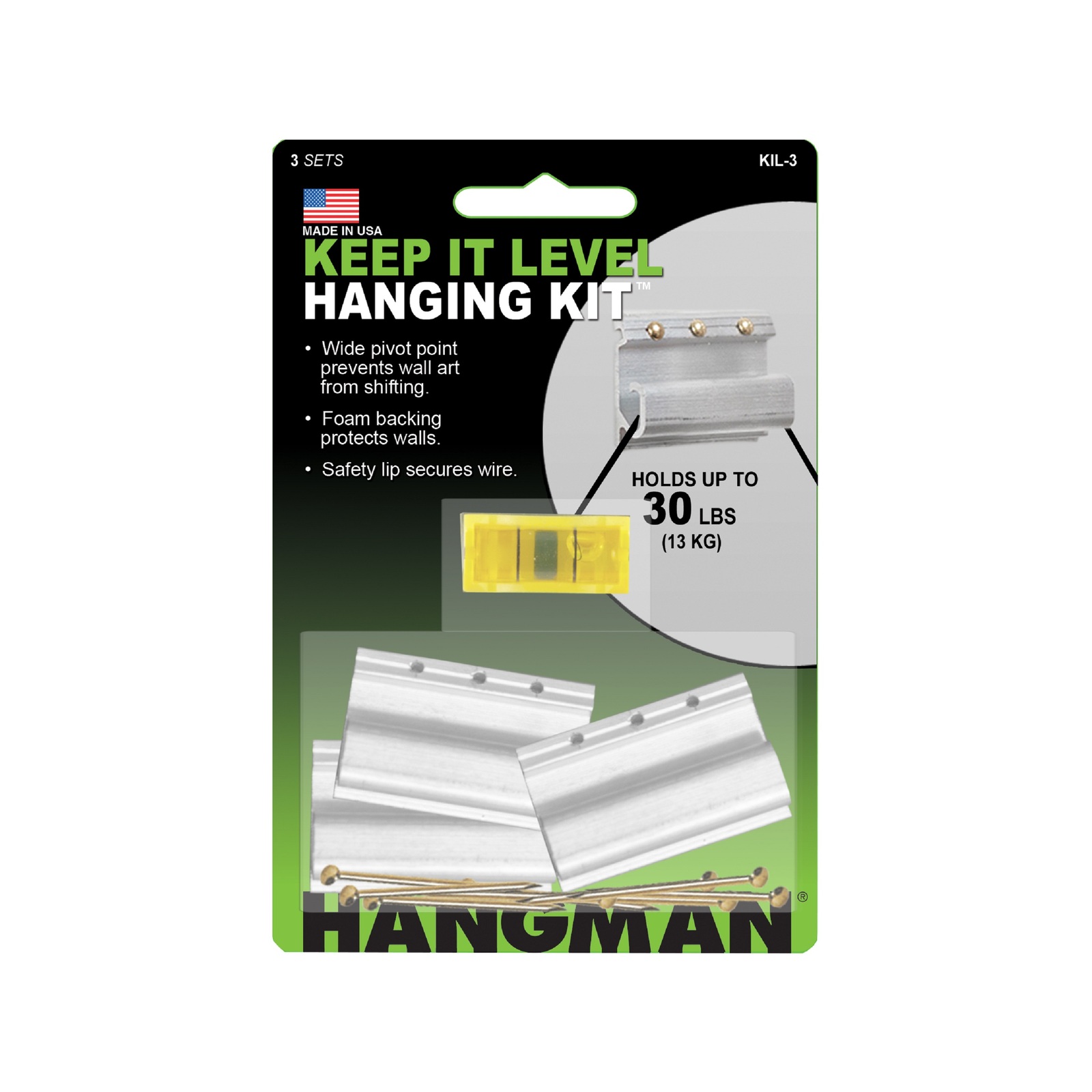Hangman Level Picture Hanging Kit - 3 Pack - Bunnings Australia